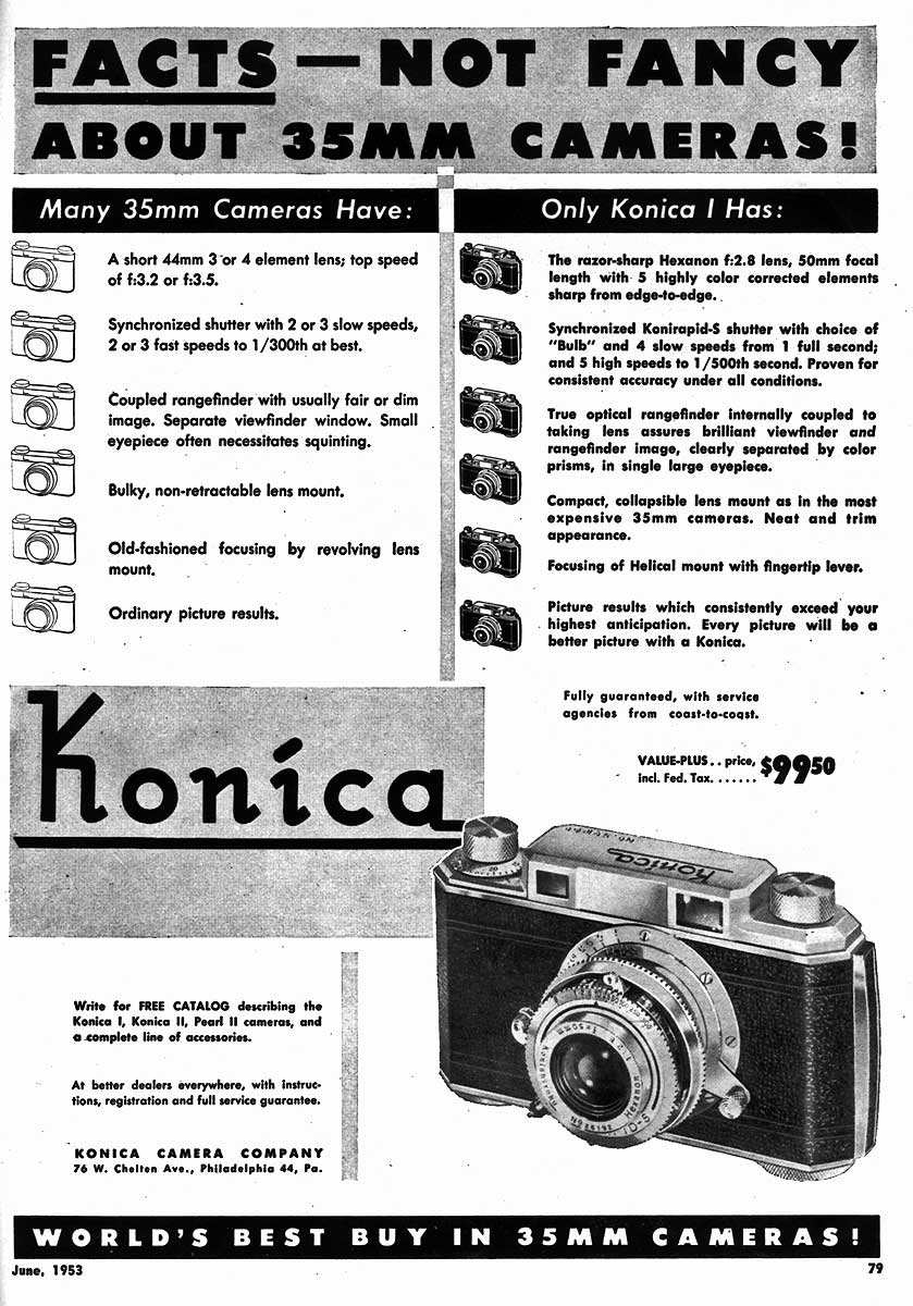 First up the Konica I. - Classic Manual Film Cameras - Photo.net