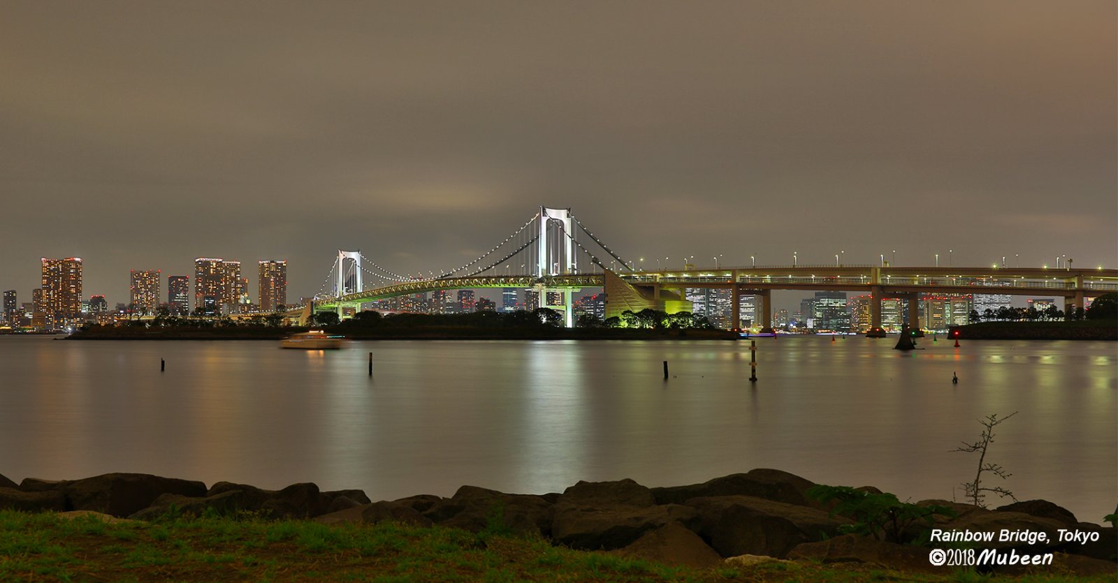 Rainbow Bridge, Tokyo, Japan - Night - Photo.net
