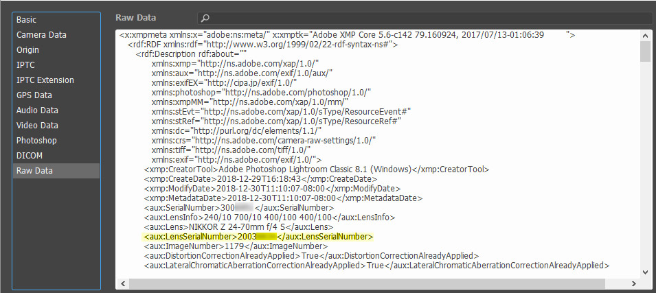 Nikon Z RAW Files Include Lens Serial Number - Nikon - Photo.net