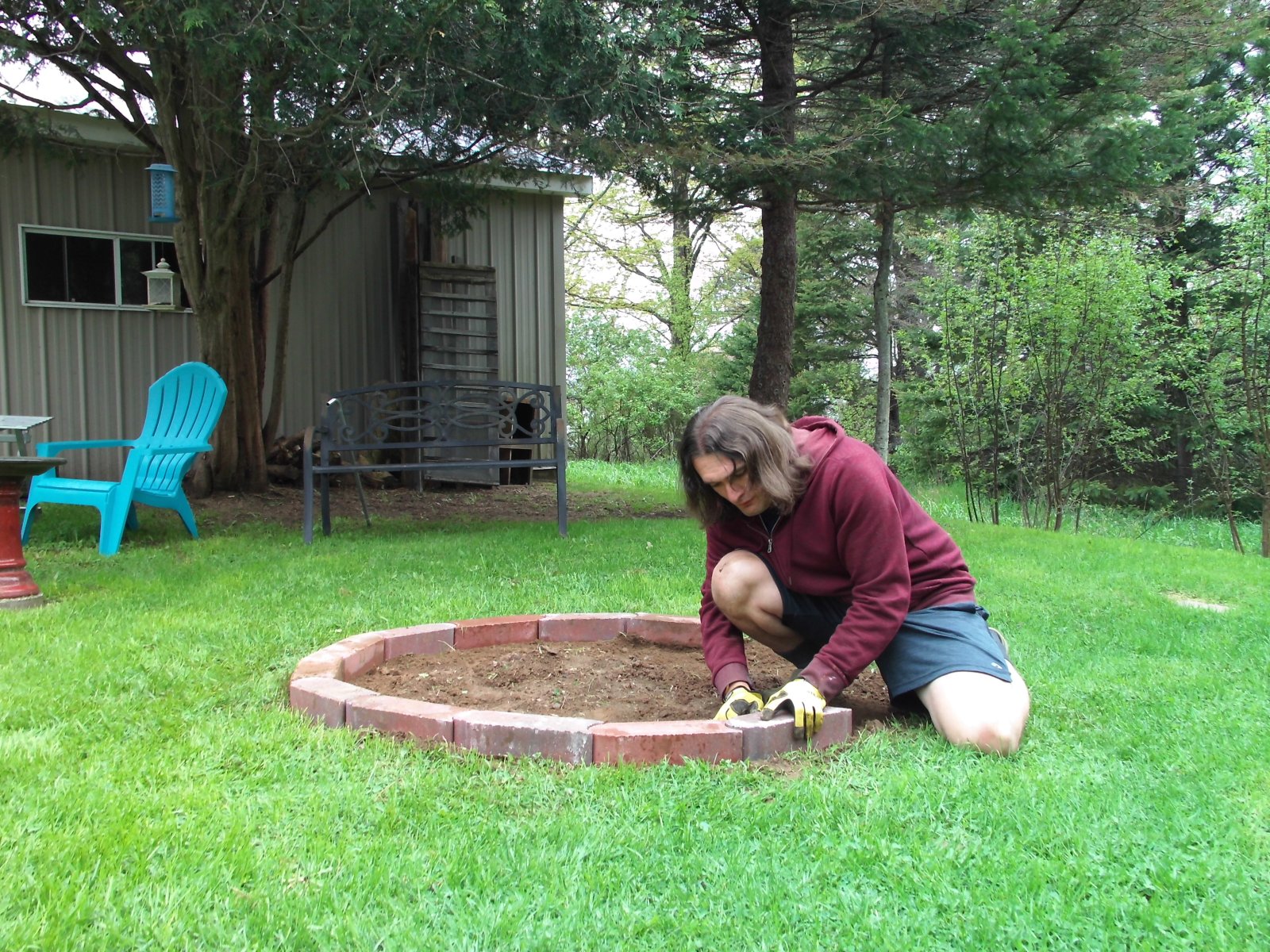 Laying Brick Border for Small Garden - Portrait - Photo.net