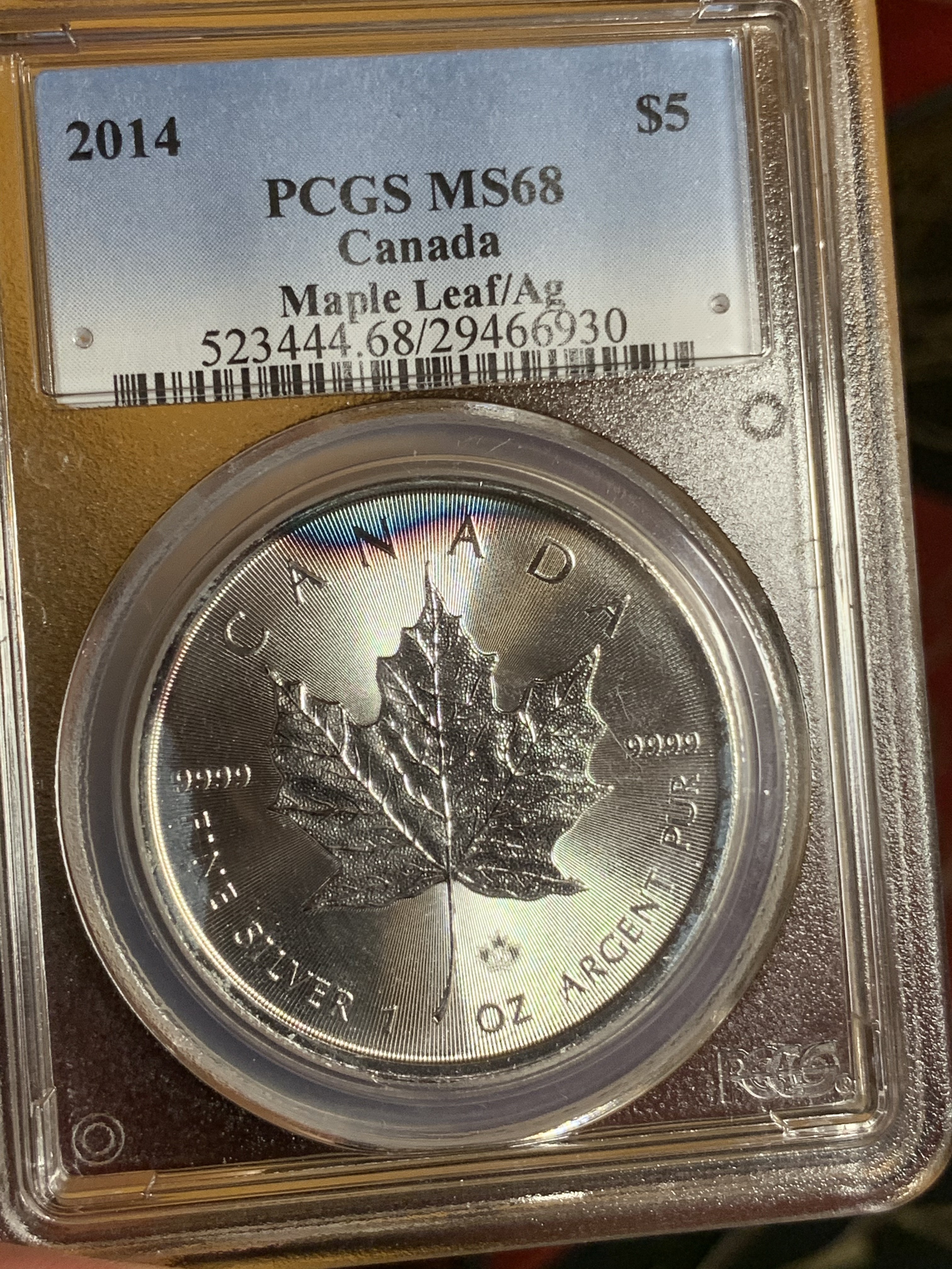 2014 Canadian Maple $5 PCGS MS68 - Stunning! - £35 Plus Postage - UK 🇬🇧 ...