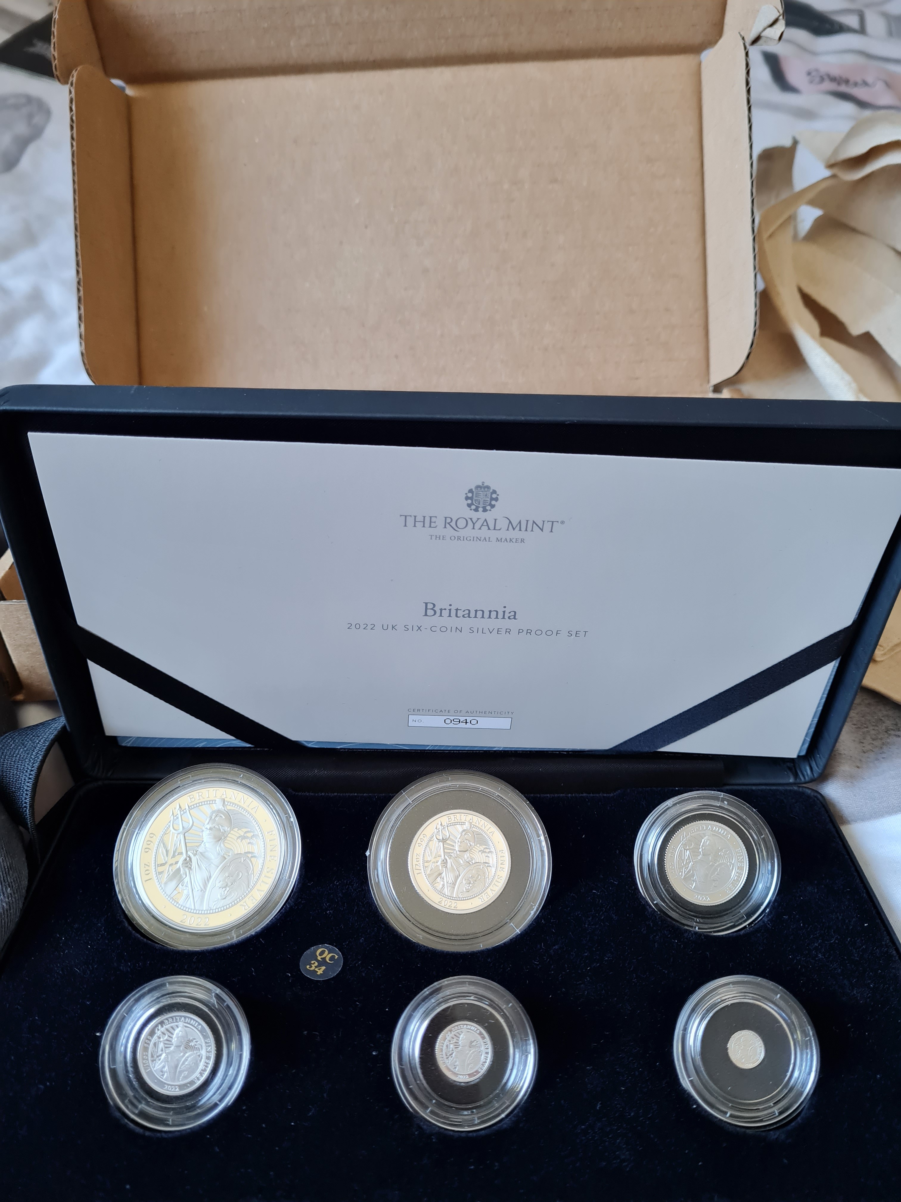 2022 Britannia 6 coin silver proof set £240 all in - UK (Ungraded ...