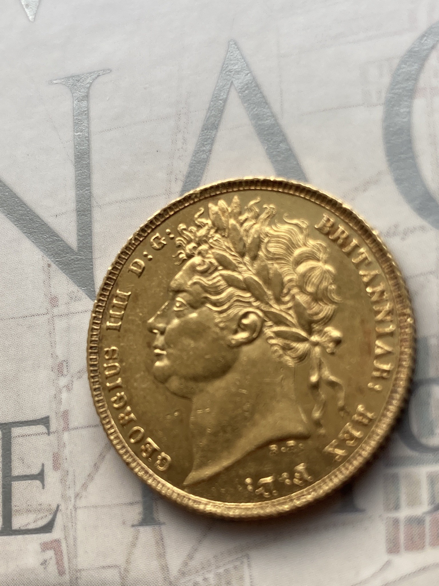 1821 George IV Sovereign Laurette Portrait - UK (Ungraded) - The Silver ...