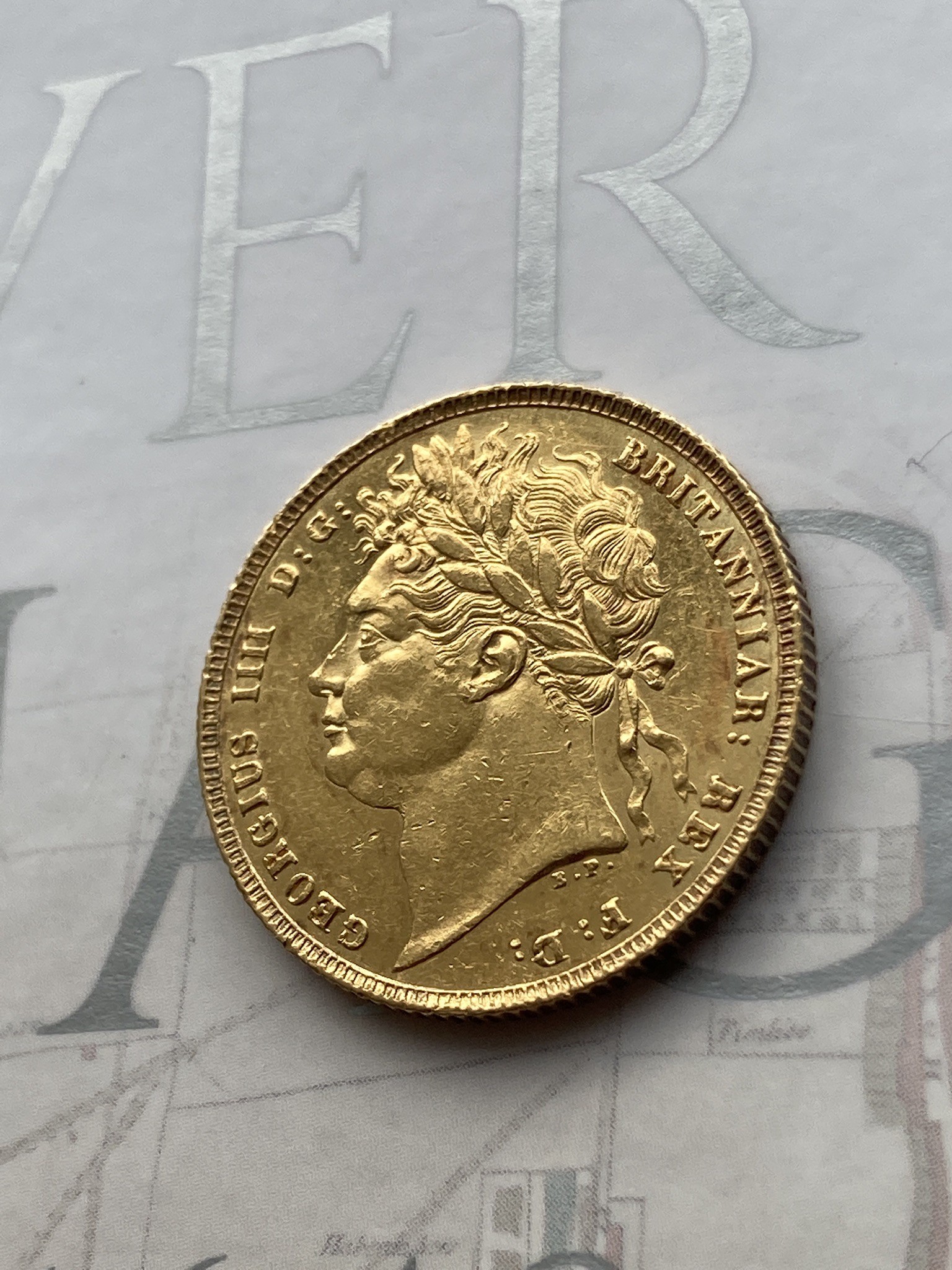 1821 George IV Sovereign Laurette Portrait - UK (Ungraded) - The Silver ...