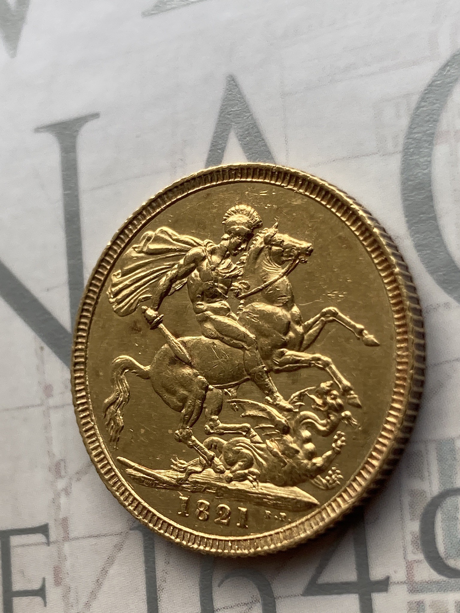 1821 George IV Sovereign Laurette Portrait - UK (Ungraded) - The Silver ...