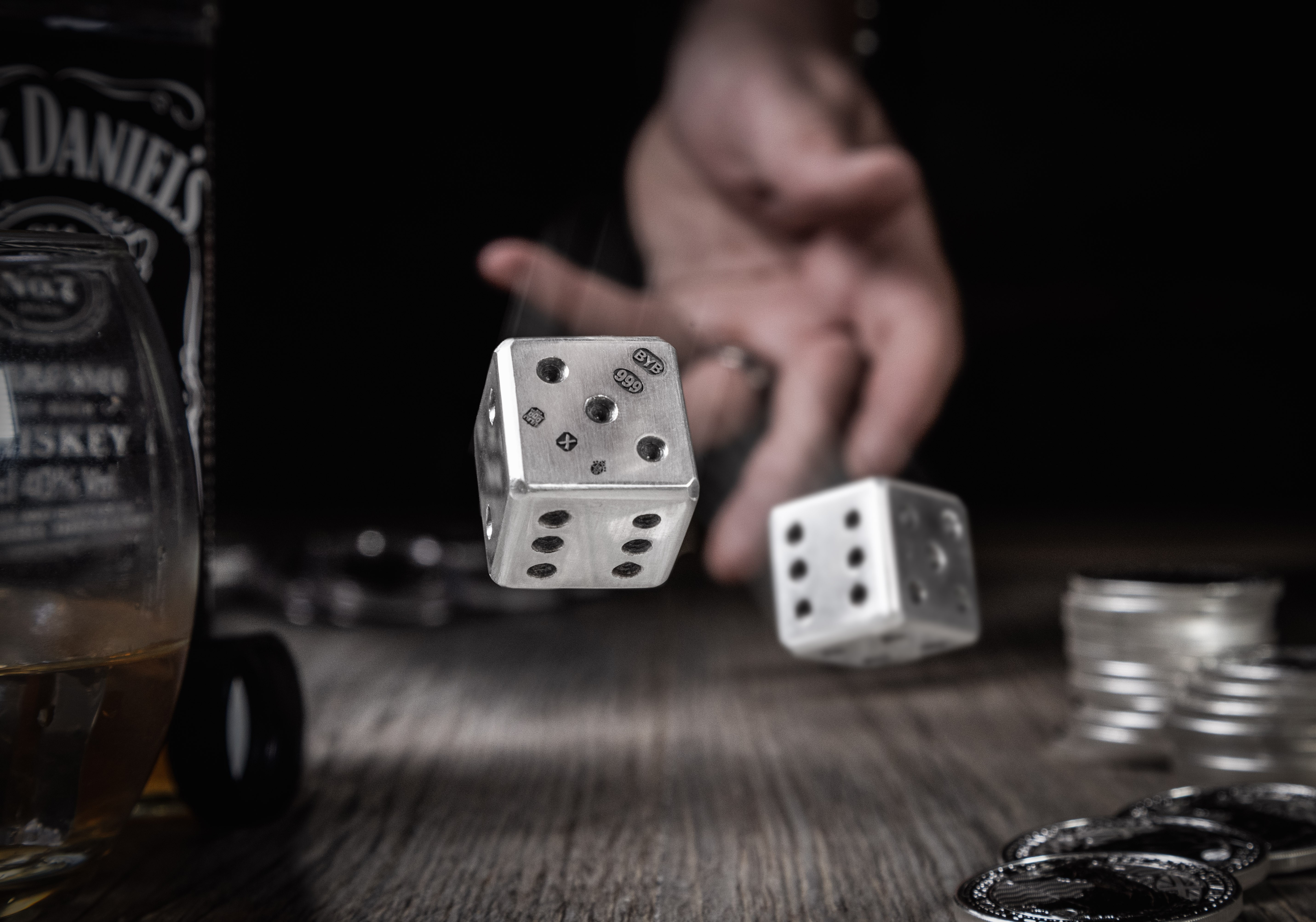 Solid Silver Six Sided Dice (Made to order) - UK (Ungraded) - The ...
