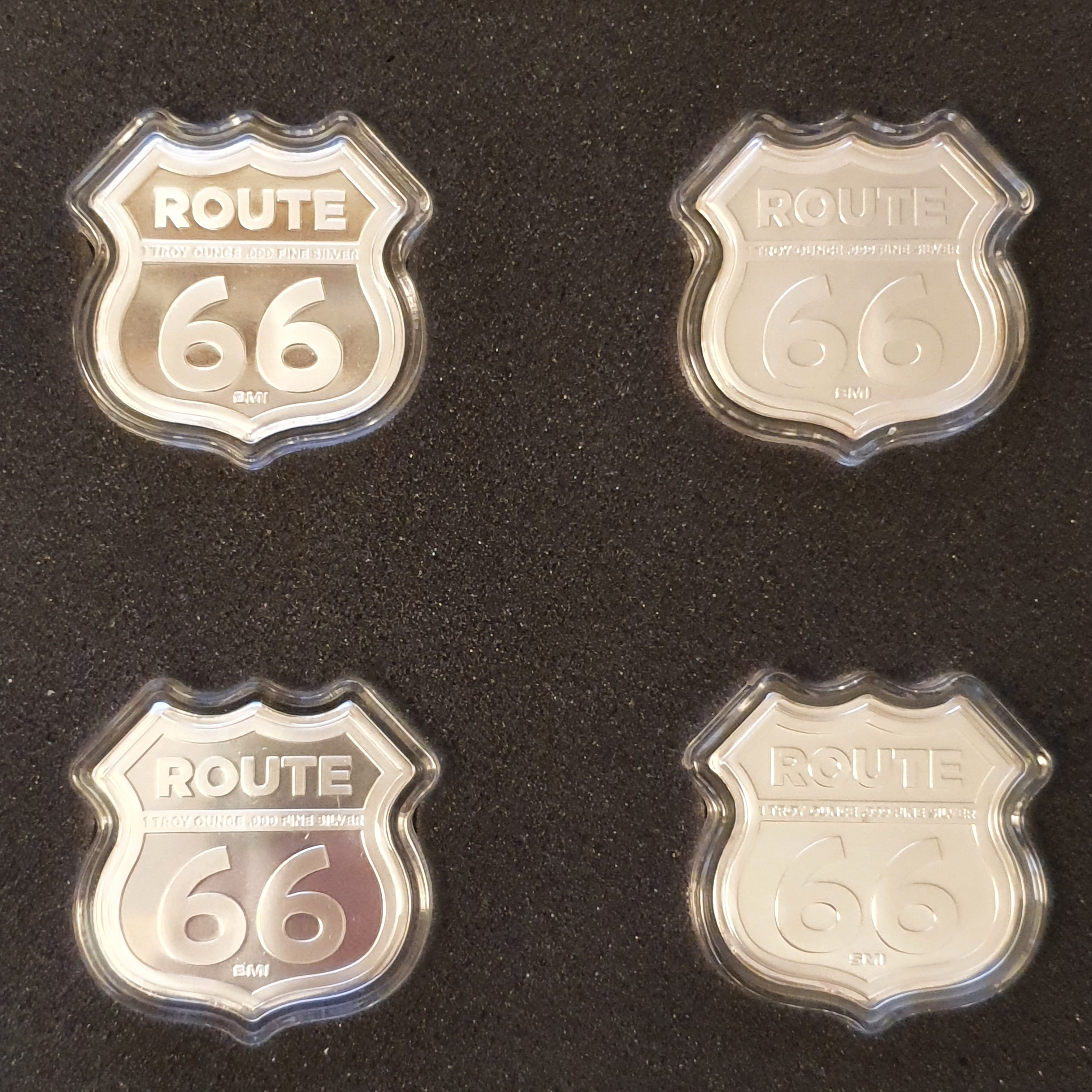 Icons Of Route 66 1oz silver shields. Two full sets in case. - UK ...