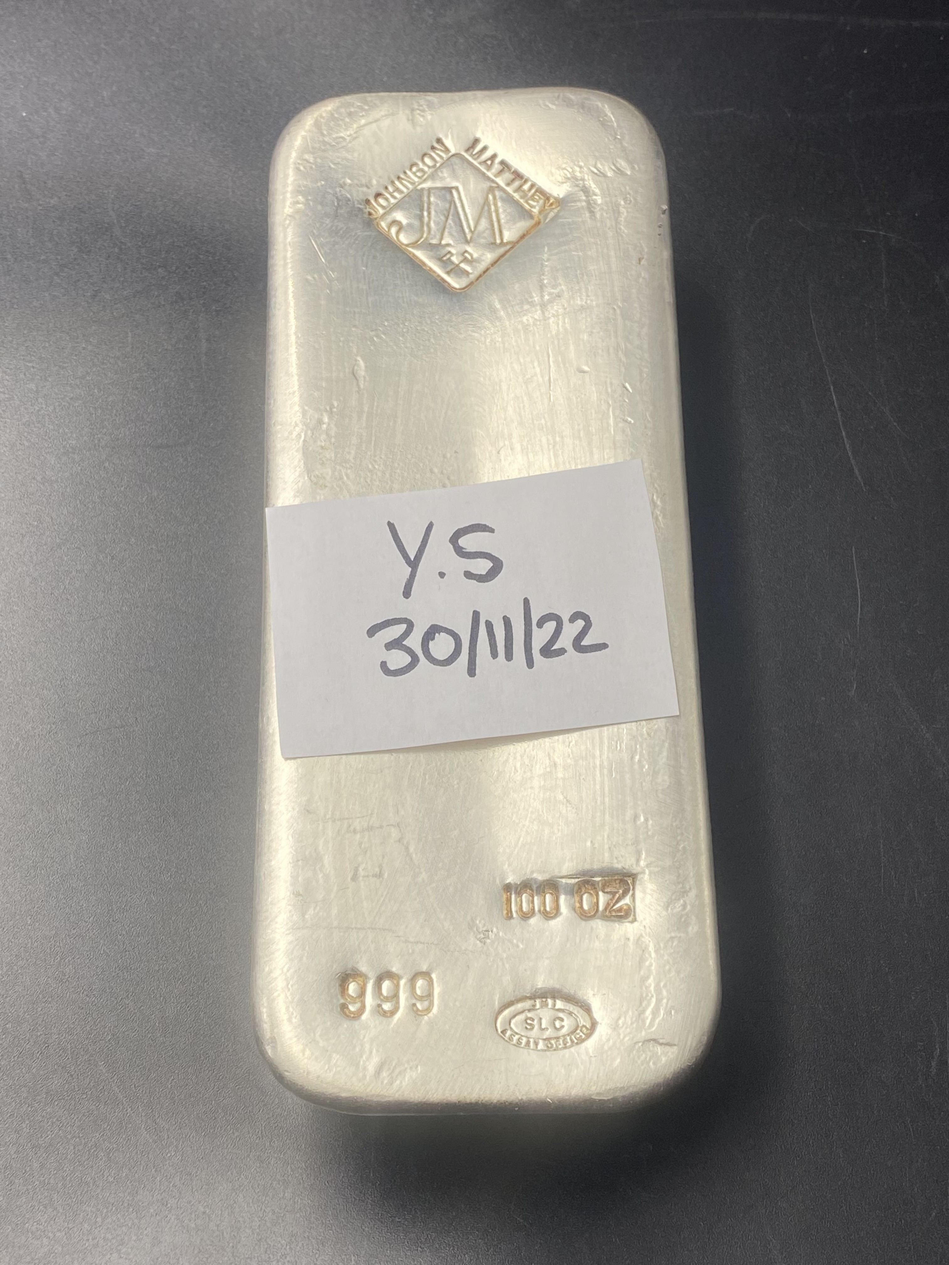 100 oz JM bar - UK (Ungraded) - The Silver Forum