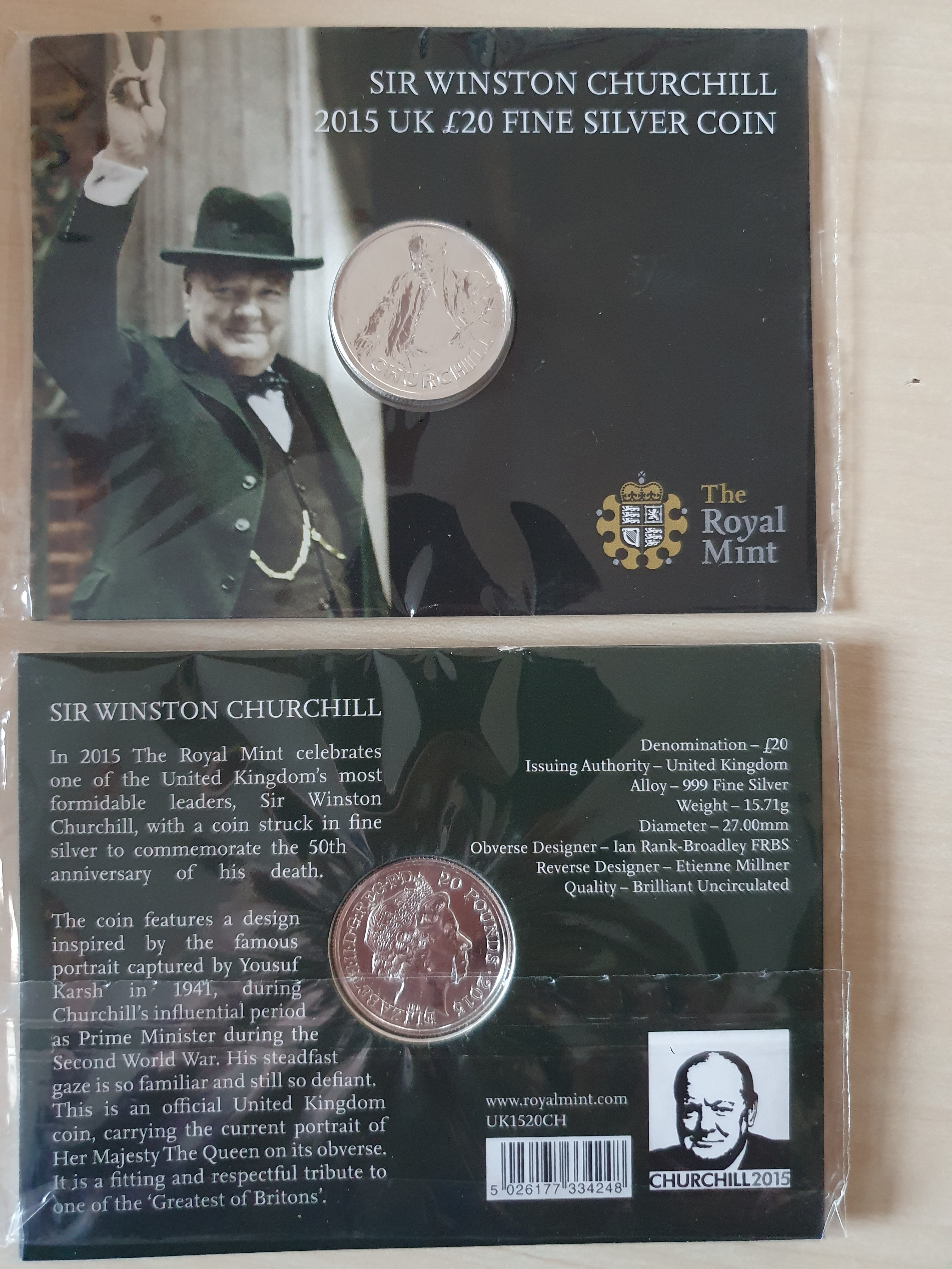 Buy £20 for £16.50! Churchill silver £20 coins - UK (Ungraded) - The ...