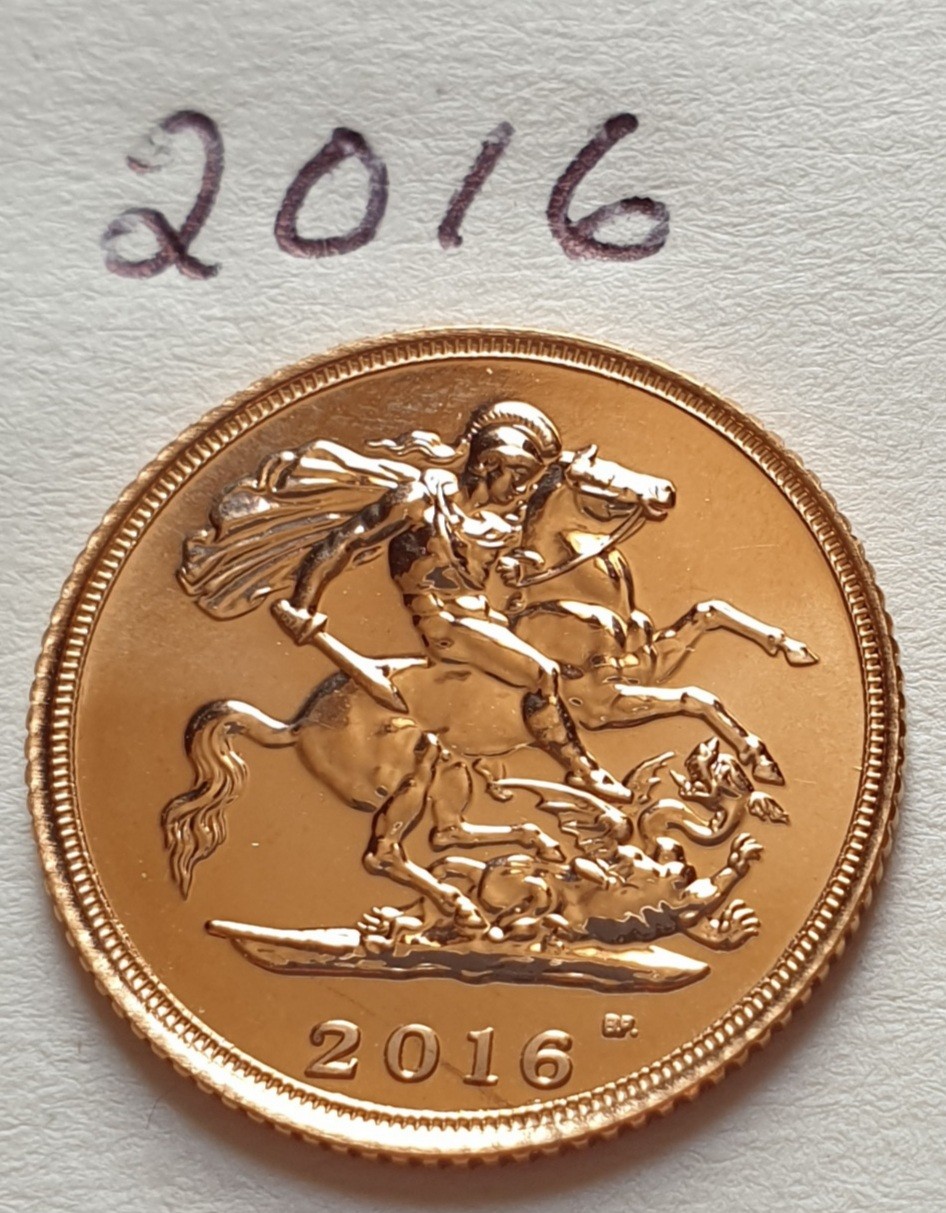 3 1/10 oz and a half Sovereign. Added a 2016 Half Sovereign - UK ...