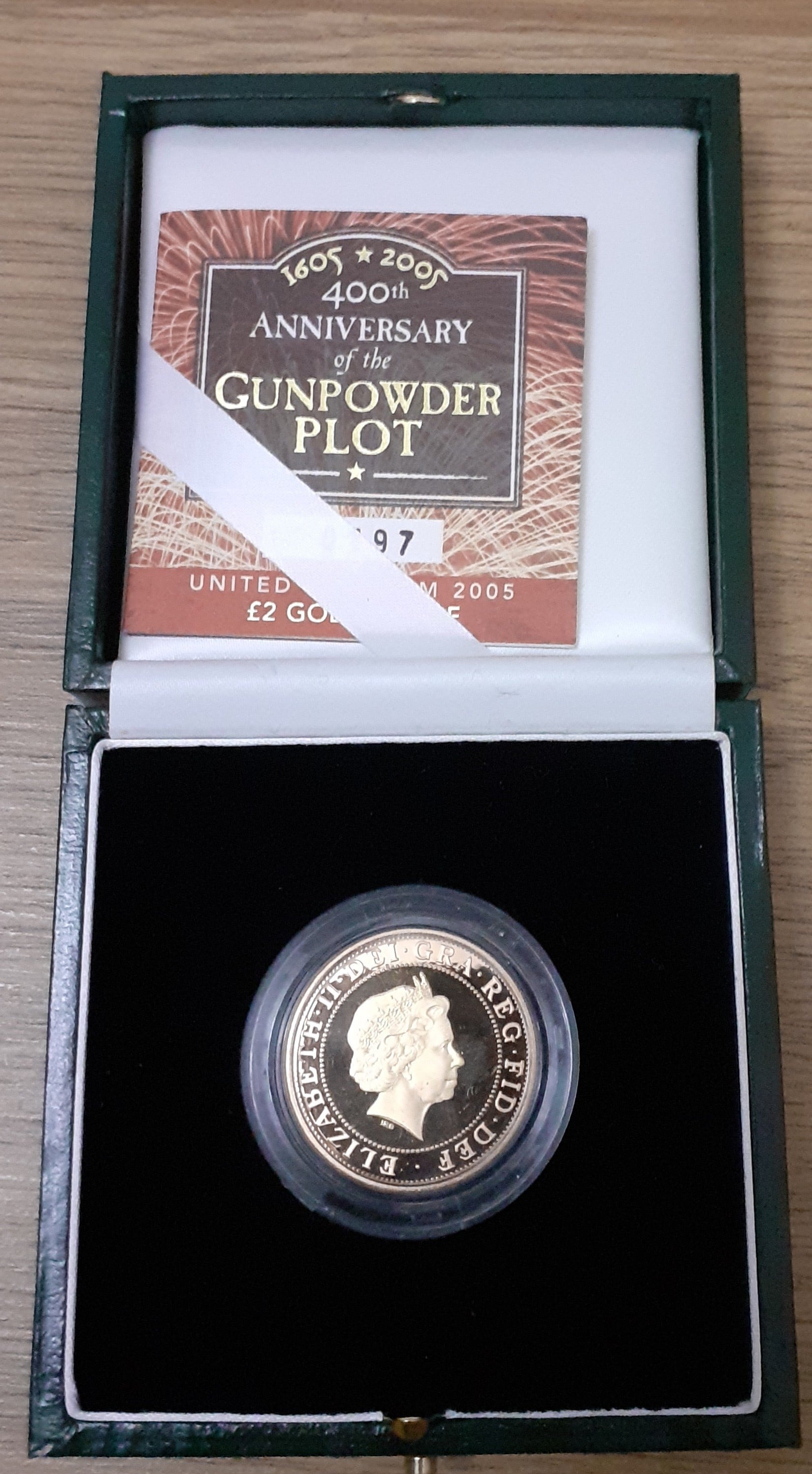 Beautiful - Proof 2005 Gold £2 Gunpowder plot coin - boxed with COA ...