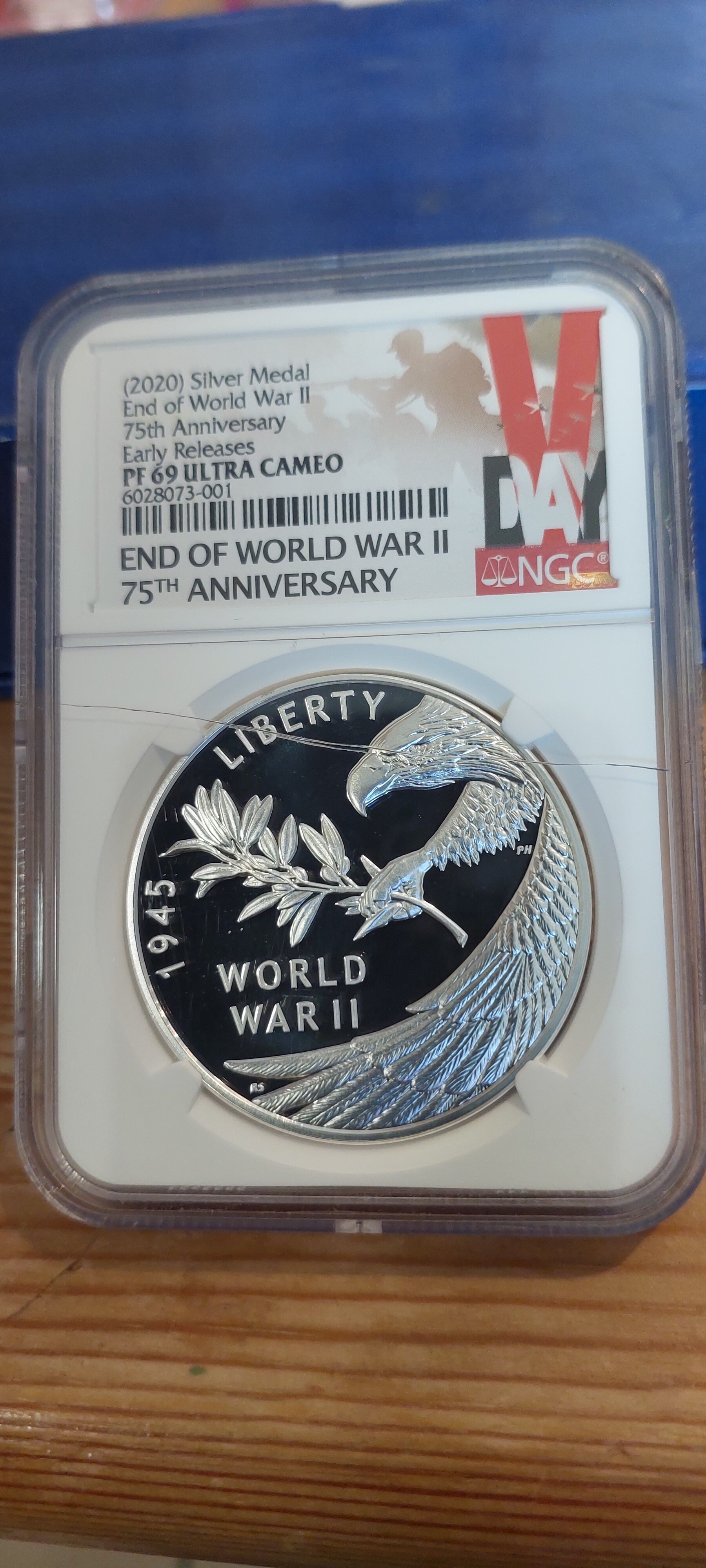 Reduced End of world War 11 2020 Silver Medal PF 69 Ultra Cameo - UK ...