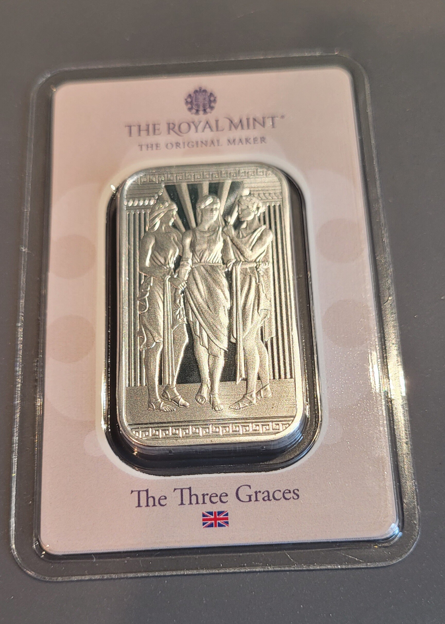 3 Graces 1oz Silver Bar in OMP - UK (Ungraded) - The Silver Forum