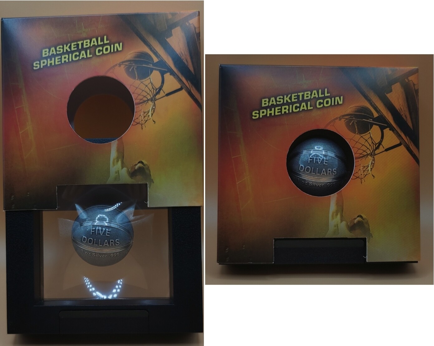 AUCTION: 2021 Samoa Basketball Spherical 1 oz Silver Antiqued Coin ...
