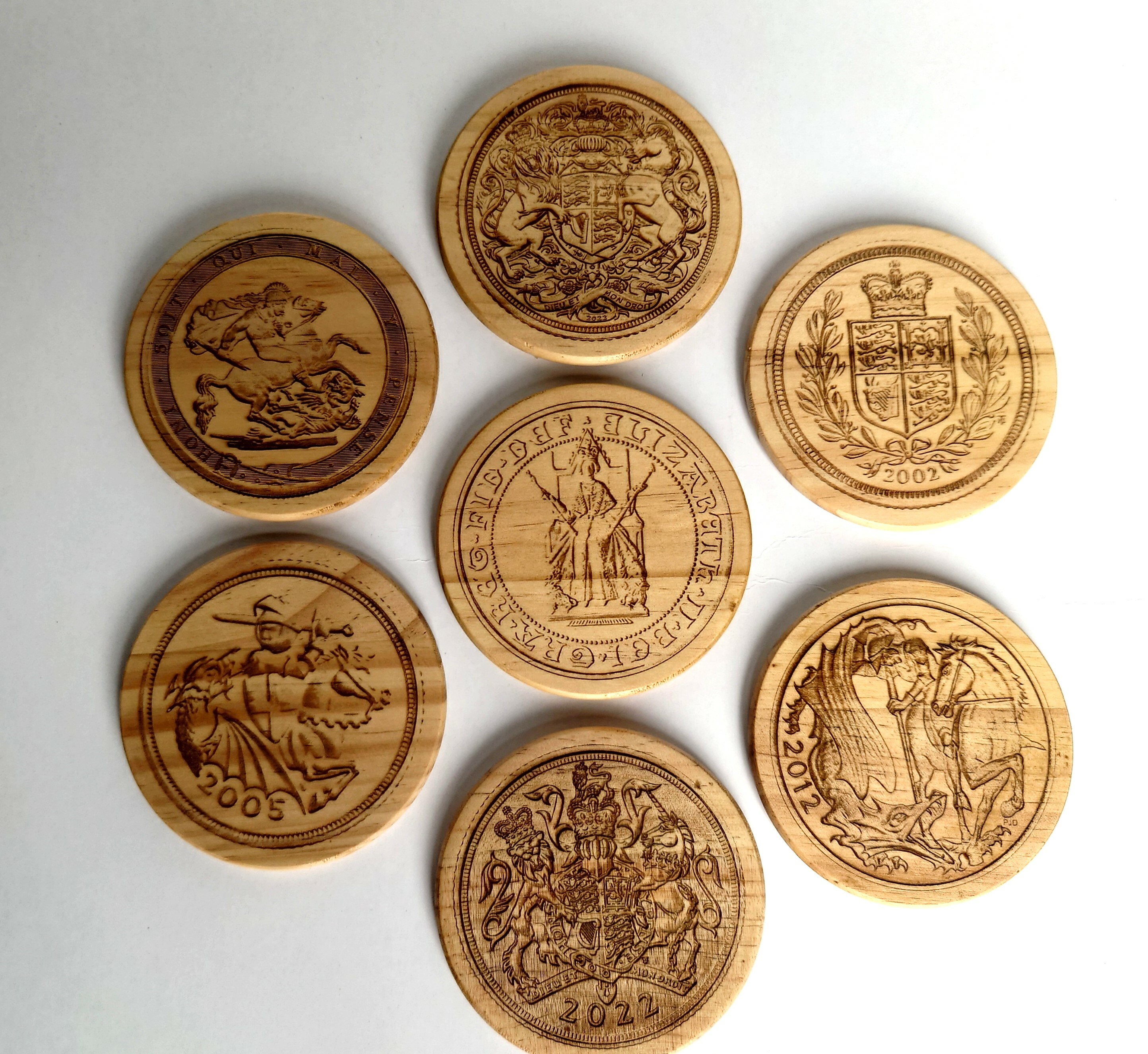 Wooden Coin Coasters - All non PM items for sale (All countries) - The ...