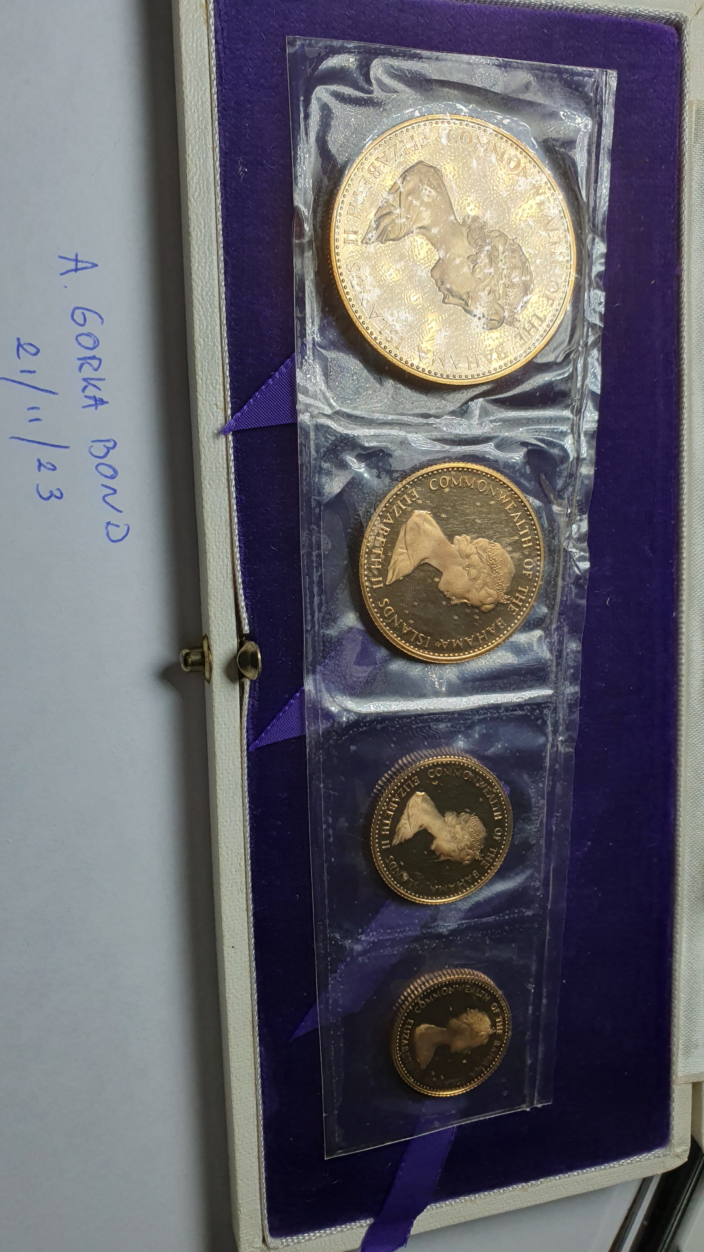 1971 Large Bahamas gold proof set - still sealed - UK (Ungraded) - The ...