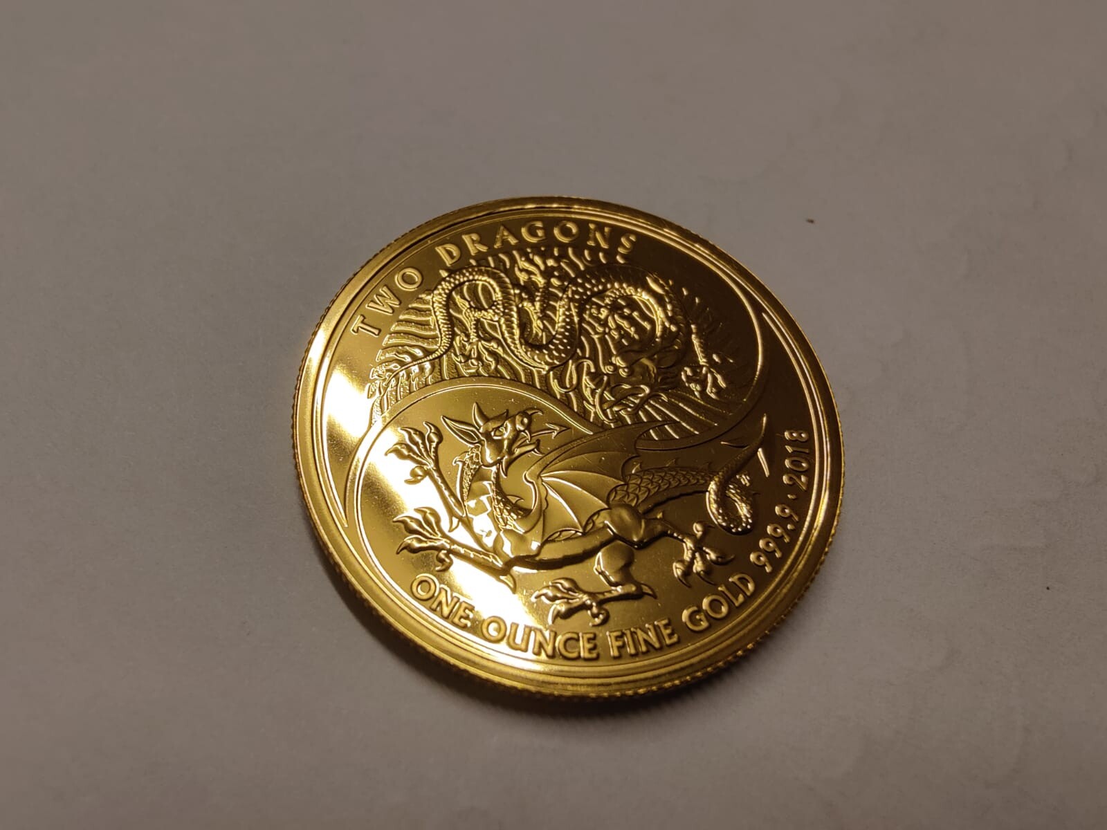 2018 Two Dragons 1oz Gold Coin - UK (Ungraded) - The Silver Forum