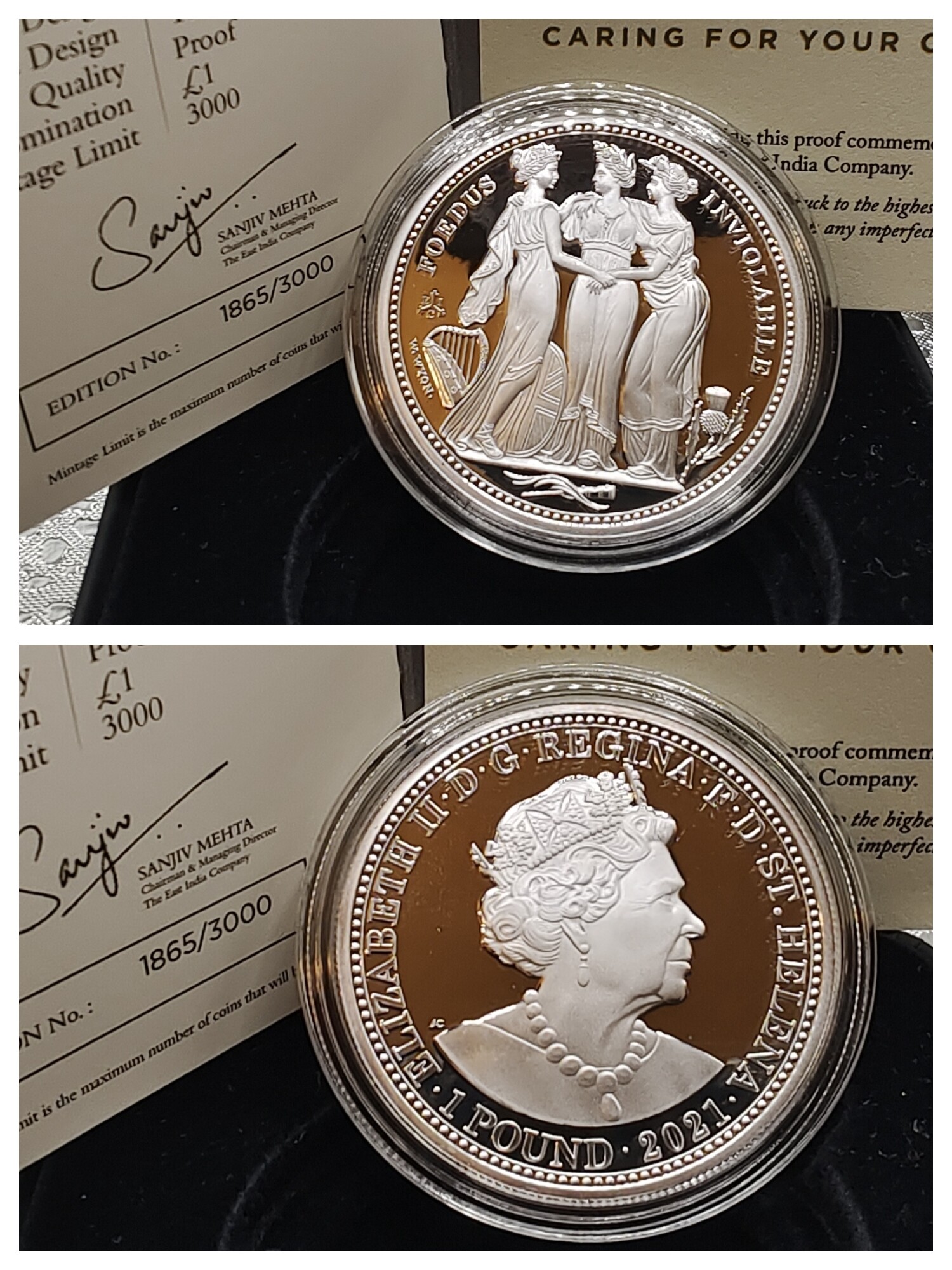 EIC Proof Coins - Three Graces and Una & The Lion -My Cleanest and ...