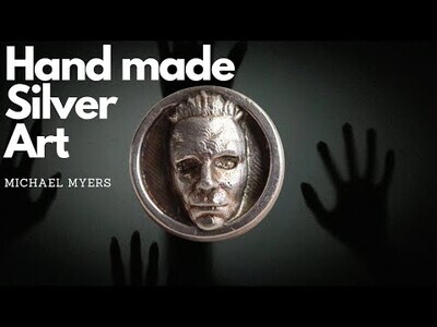 Hand poured silver Michael Myers coin round - Viewer request from ...