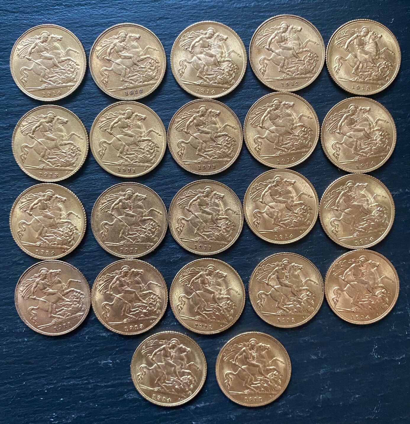 George V Half Sovereigns x22 - UK (Ungraded) - The Silver Forum