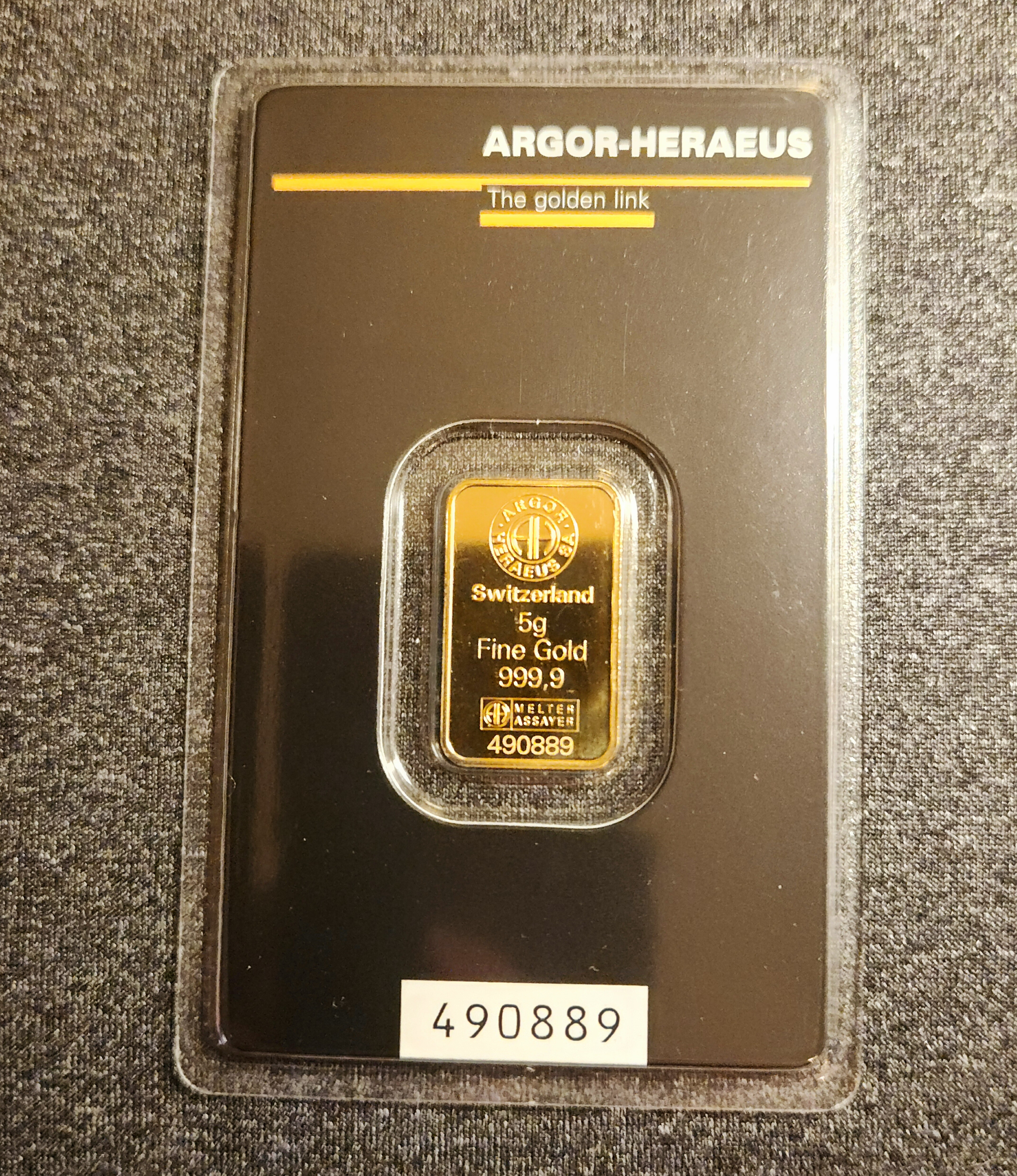5g Argor-Heraeus Gold Bar - UK (Ungraded) - The Silver Forum