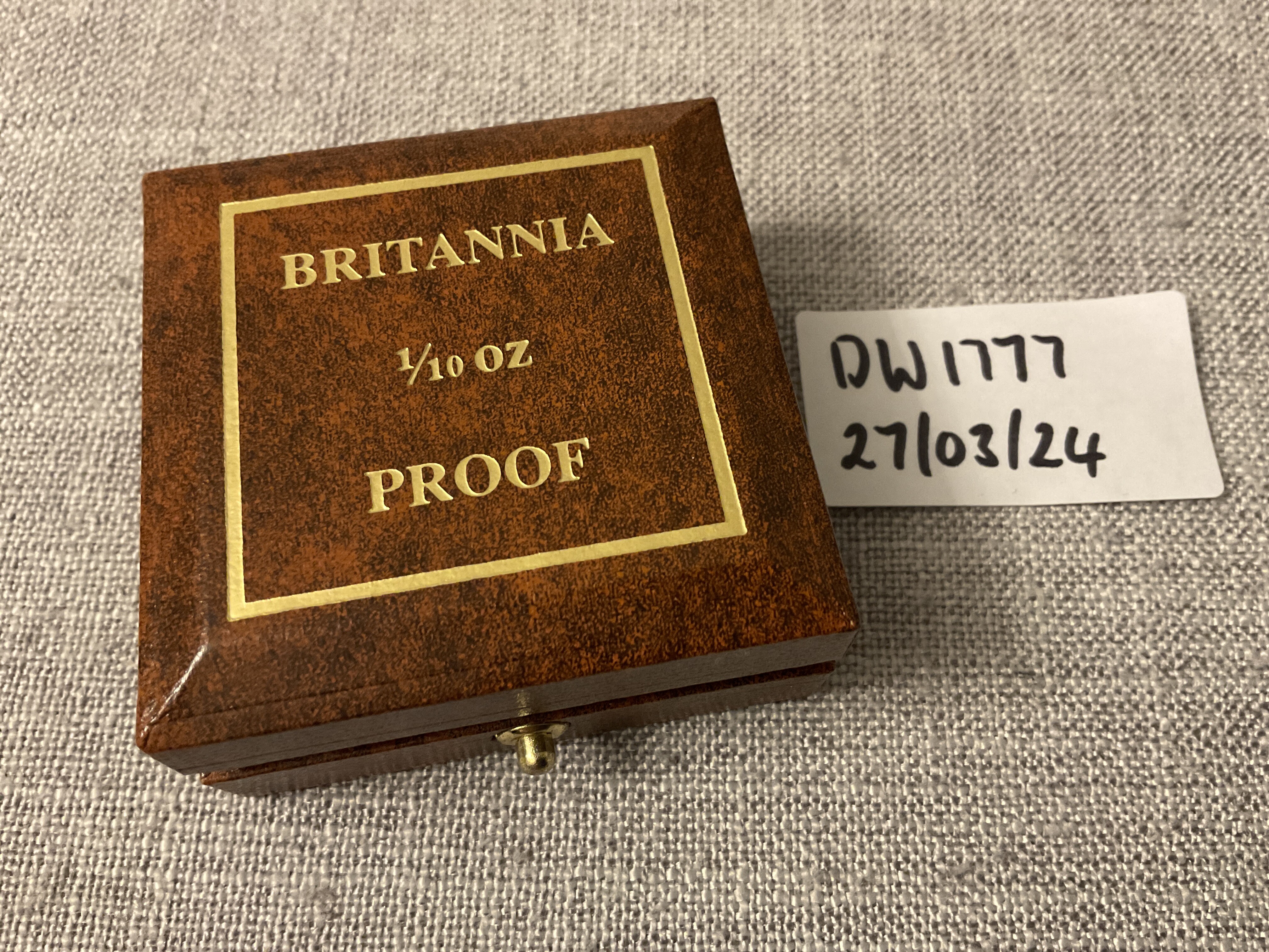 1999 1/10th Proof Gold Britannia, Box and COA. - UK (Ungraded) - The ...
