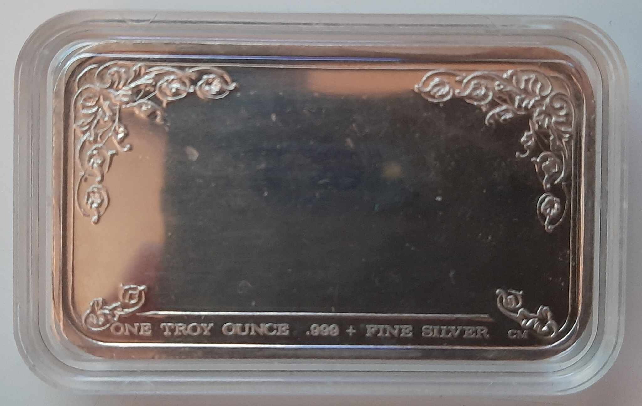 1980's California Crown Mint "Happy Anniversary" 1oz .999 Silver Bar ...