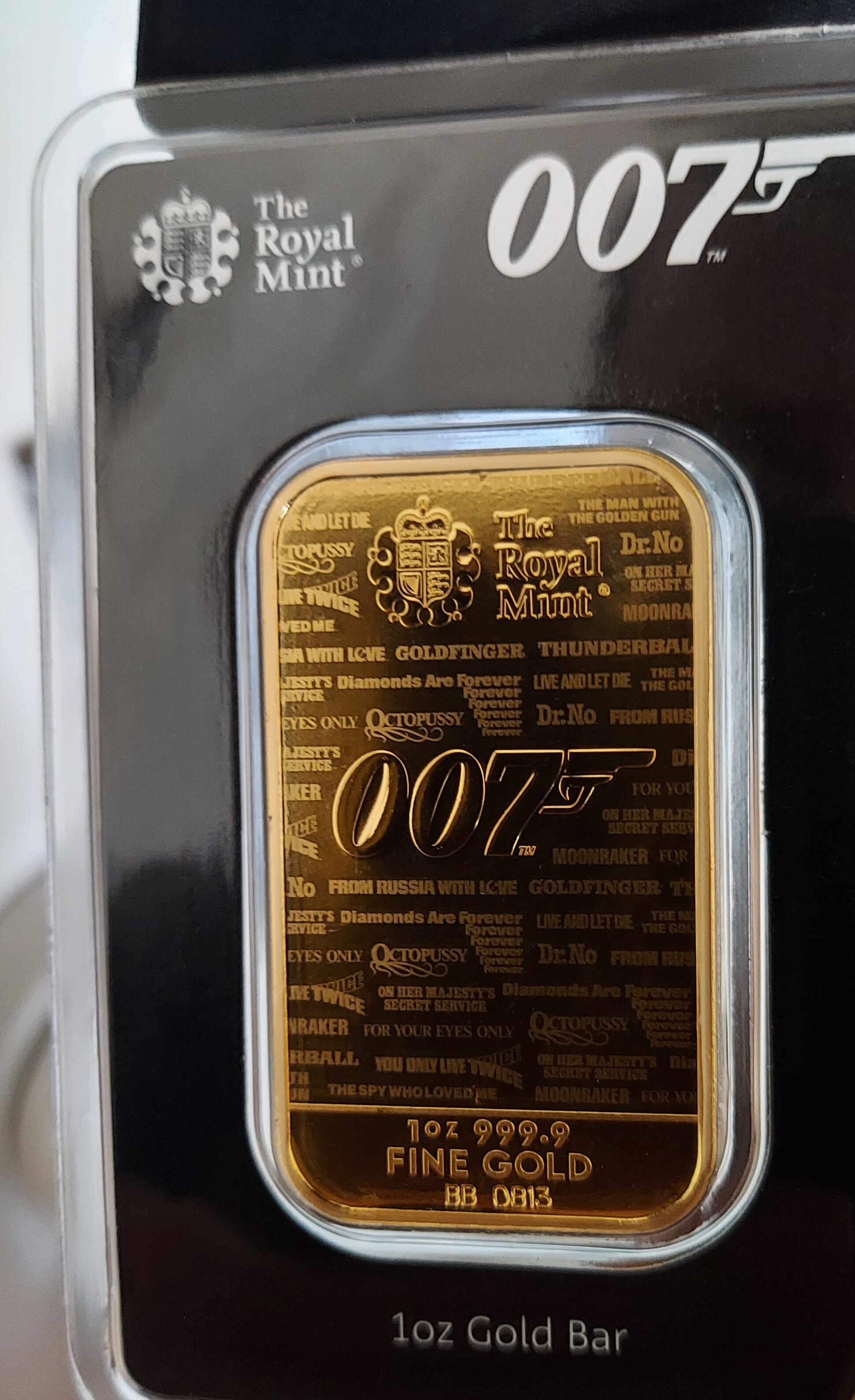 James Bond 007 1oz Gold Bar £1900 Delivered - UK (Ungraded) - The ...