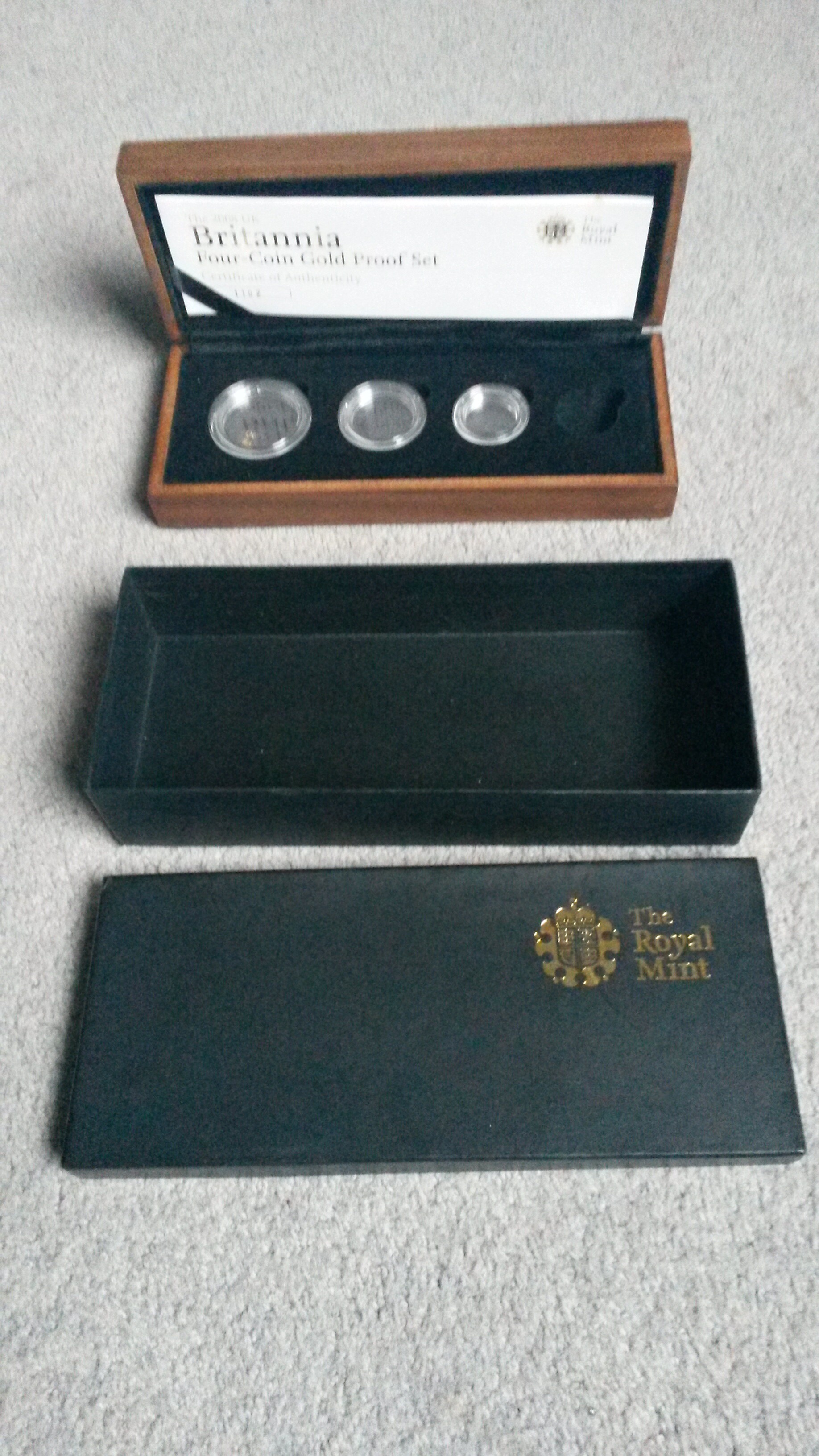 2008 4-Coin Proof Britannia box with COA - Coin Accessories - capsules ...