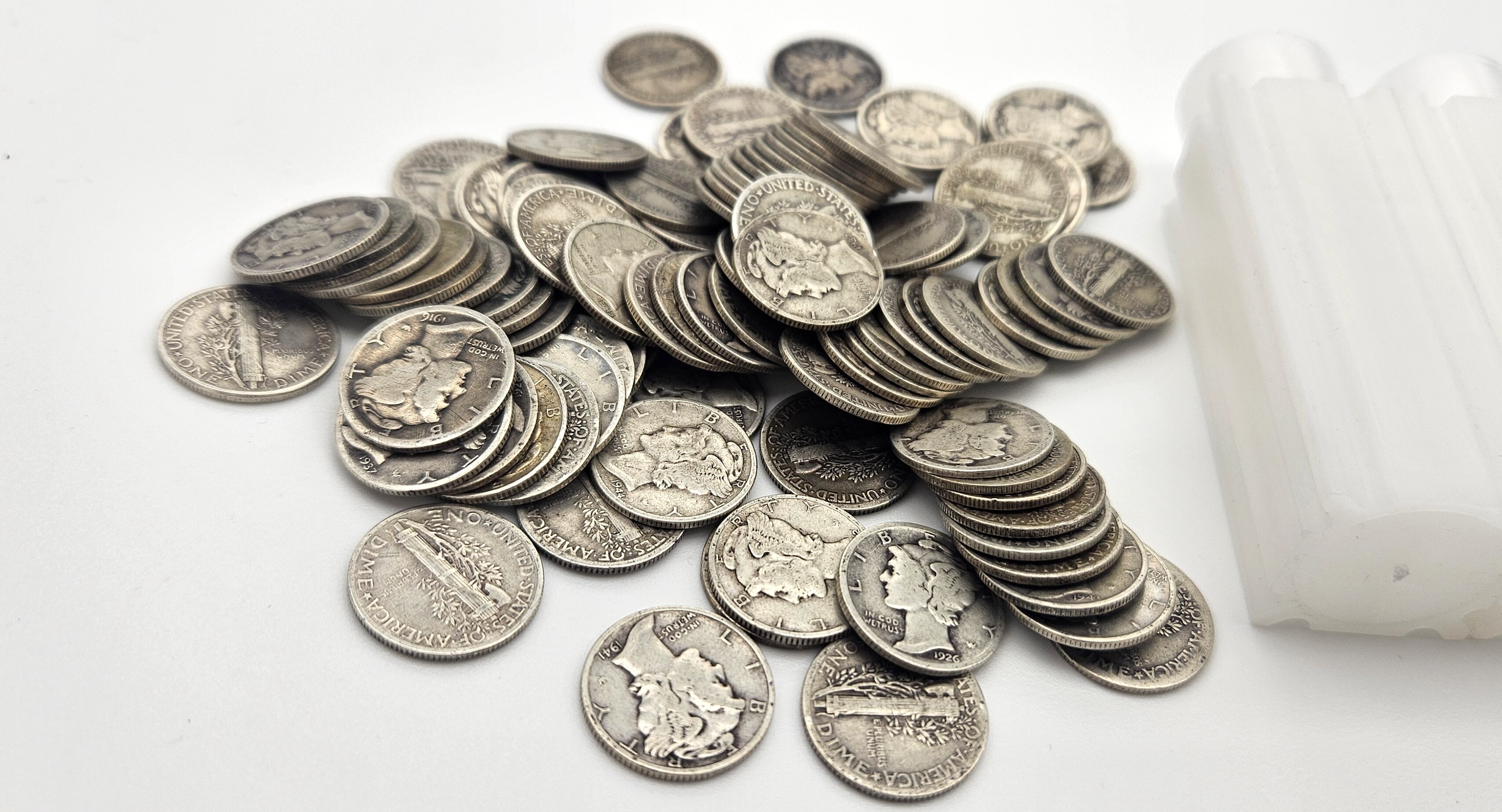 100 x Mercury Dimes in Tubes - UK (Ungraded) - The Silver Forum