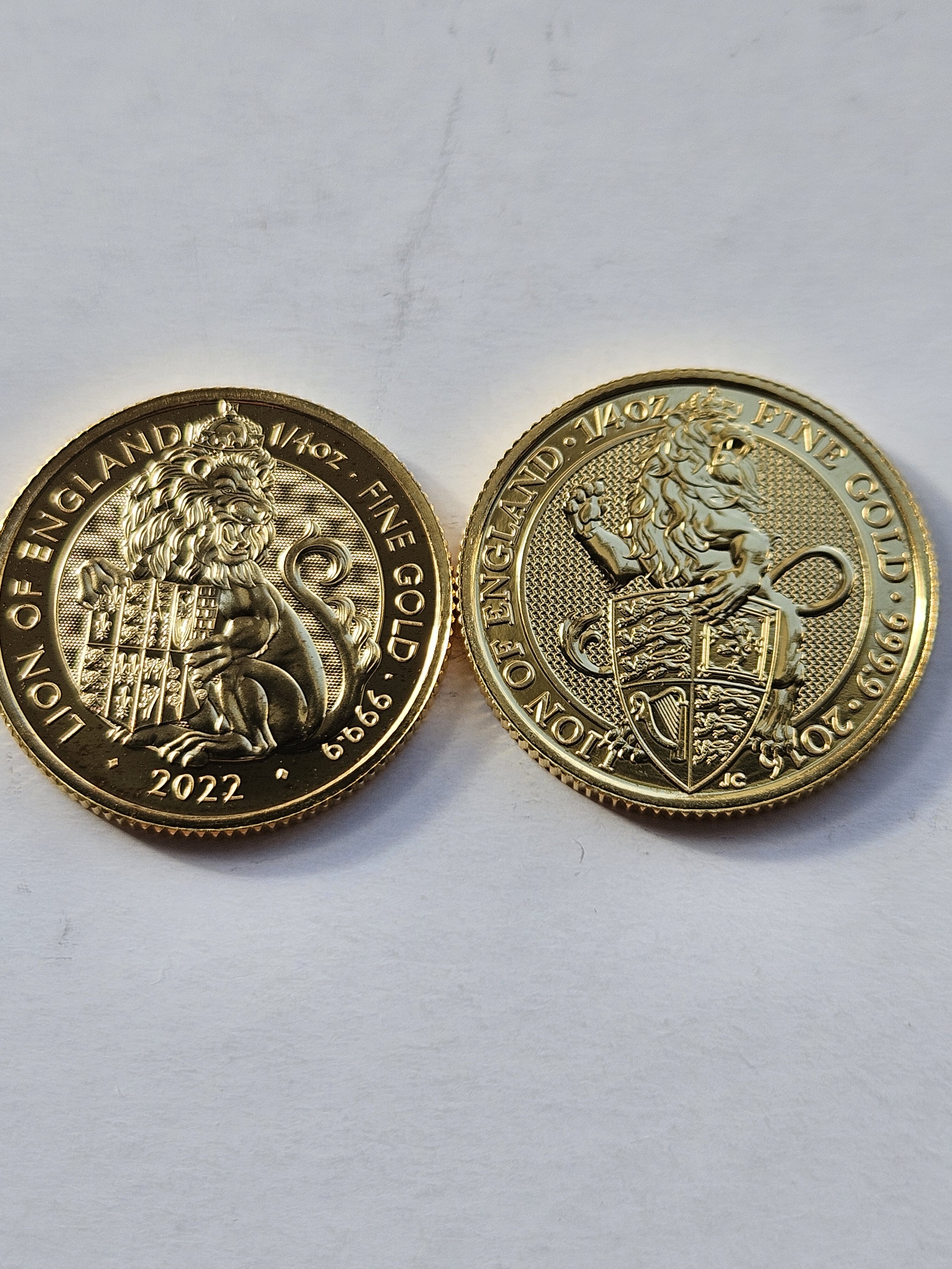 1/4 oz Gold QB + TB Lion of England - UK (Ungraded) - The Silver Forum
