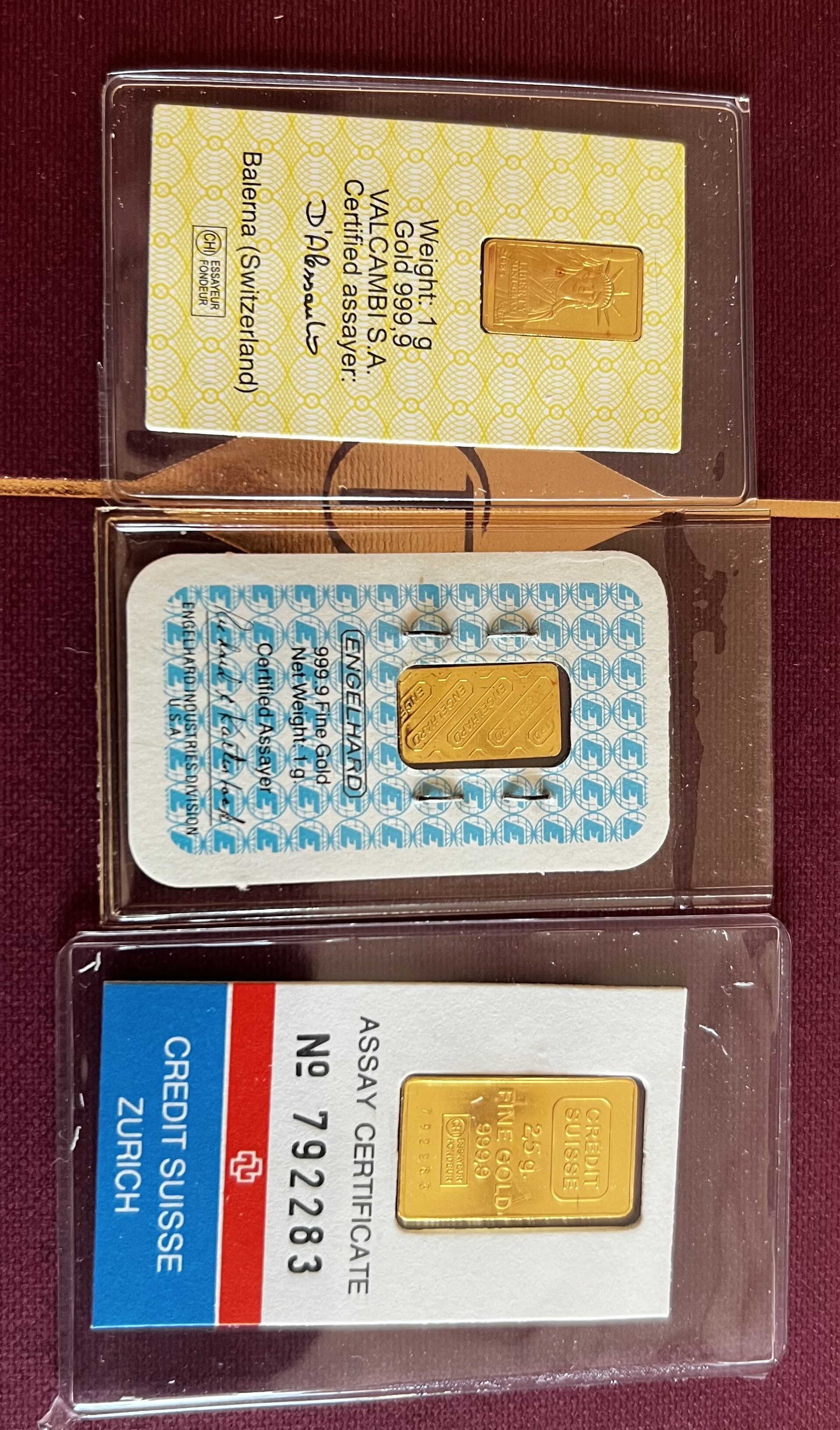 Small gold bars (rare) - UK (Ungraded) - The Silver Forum