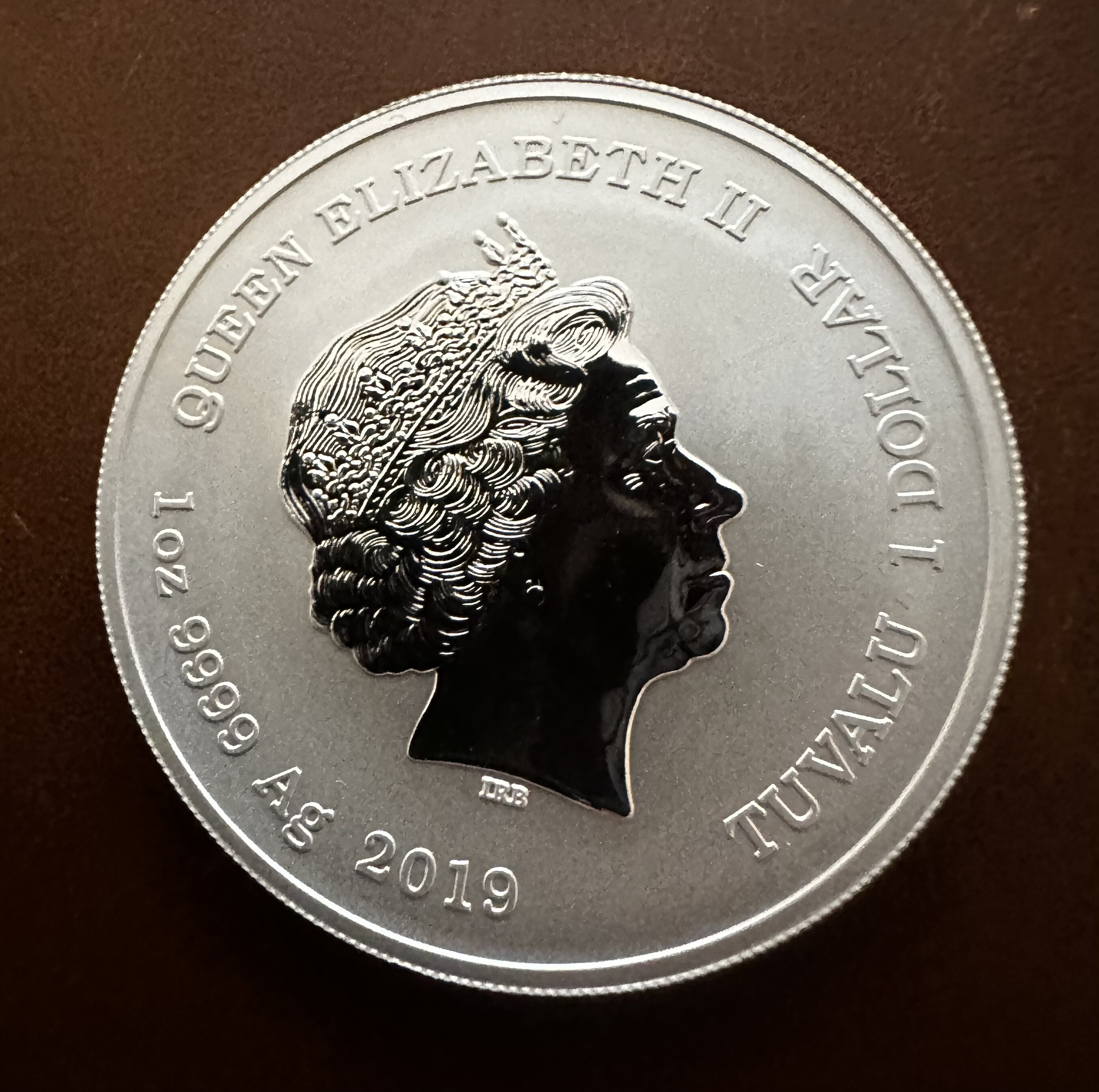 2019 Tuvalu-1 oz Silver coin-Black Flag-Queen Anne's Revenge-Black ...