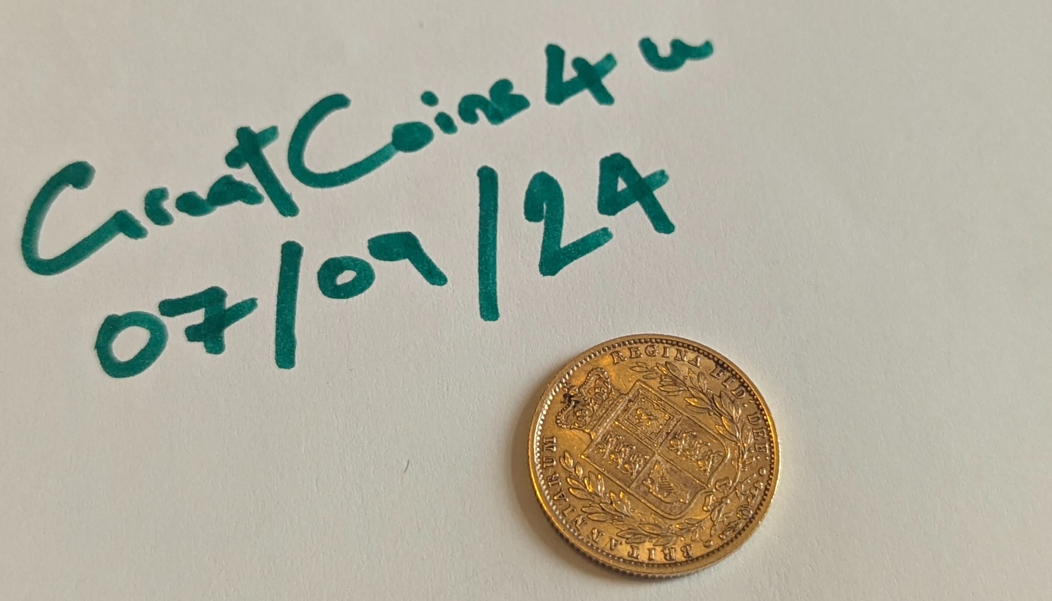 1855 Gold Queen Victoria Full Shield Sovereign - UK (Ungraded) - The ...