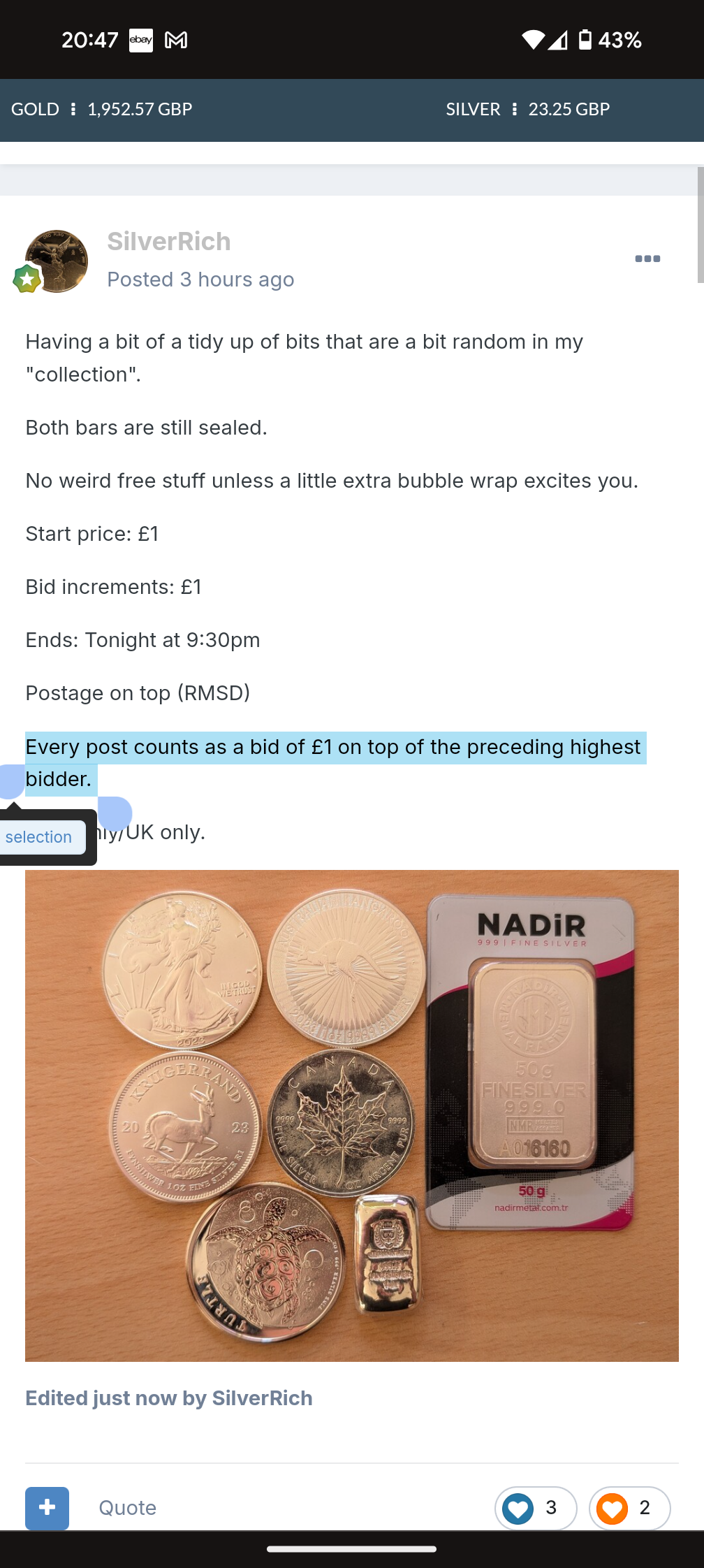 Random but Lovely Silver Bits For A Dull Monday Night - UK (Ungraded ...