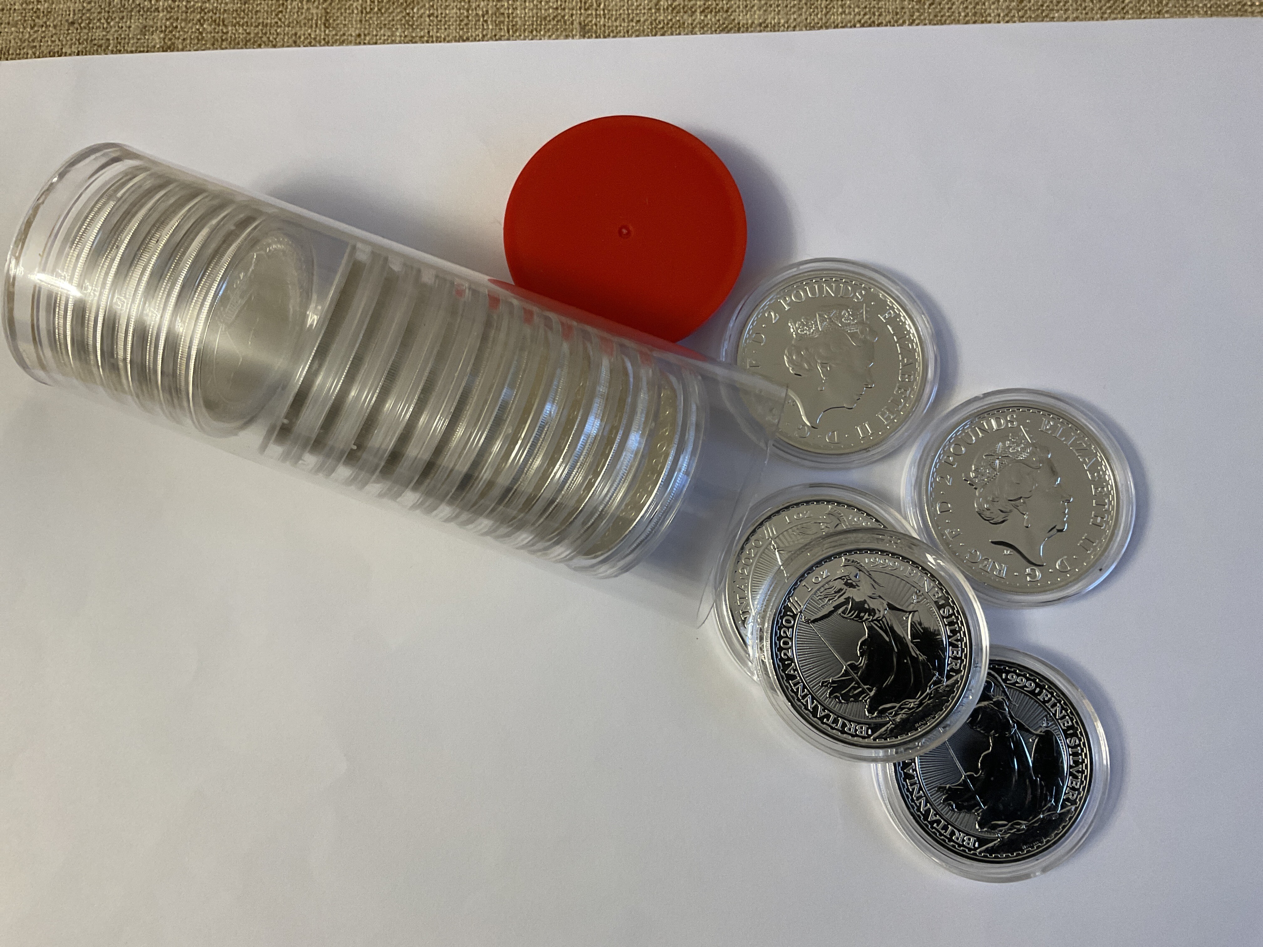 1oz RM Silver Britannia’s in Airtites. - Coin Accessories - capsules ...