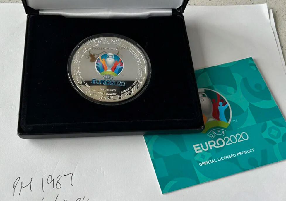 5oz Silver - Euro 2020 - Limited 295 Pieces - UK (Ungraded) - The ...