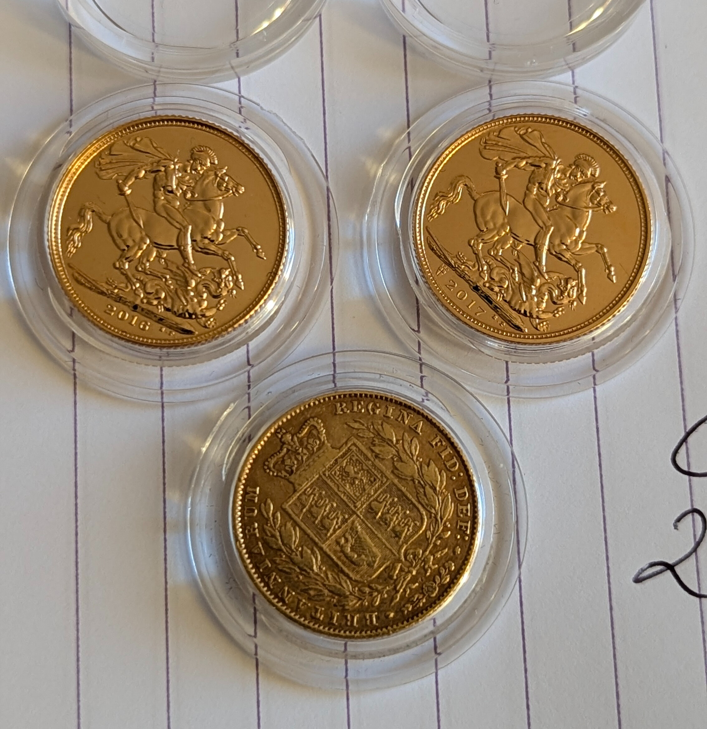 2017, 2016 + 1847 Sovereign Ex-mount - UK (Ungraded) - The Silver Forum
