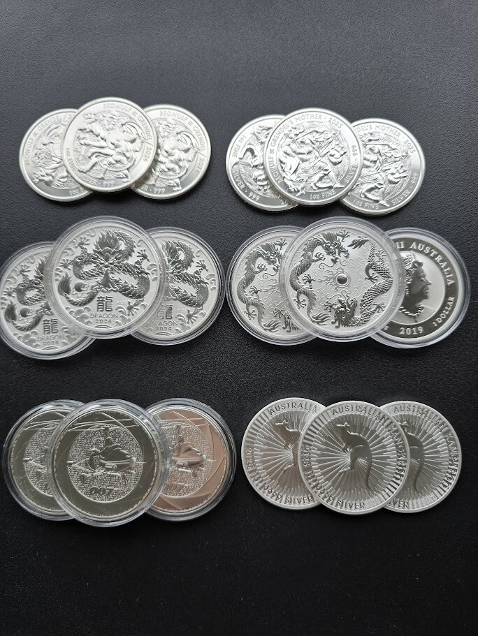1 oz Beowulf & Grendel Mother 2025 and 2024, Lunar III Dragon, Double ...
