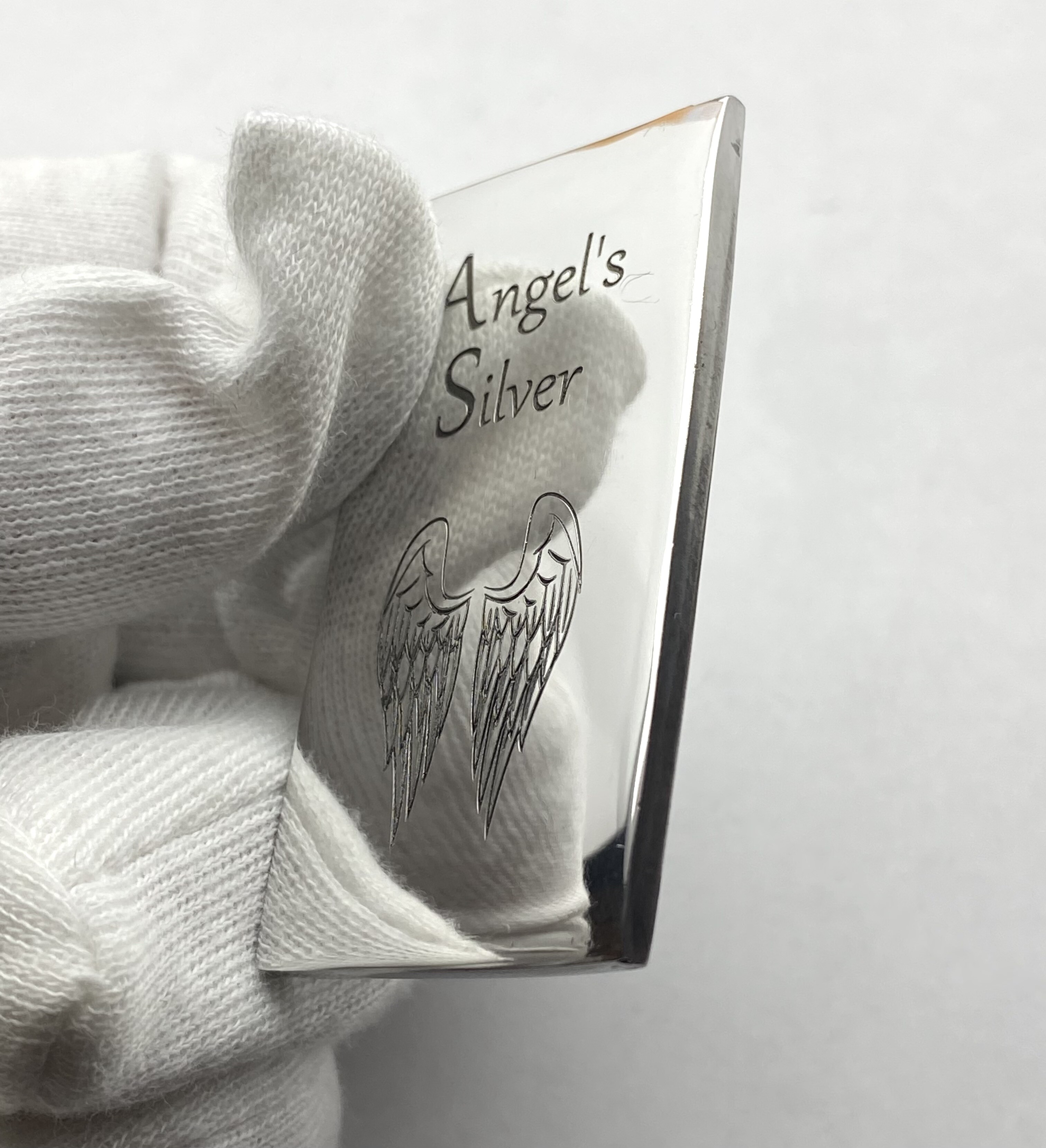 Hand Poured "Angel's Silver" bar .999fs hallmarked - UK (Ungraded ...