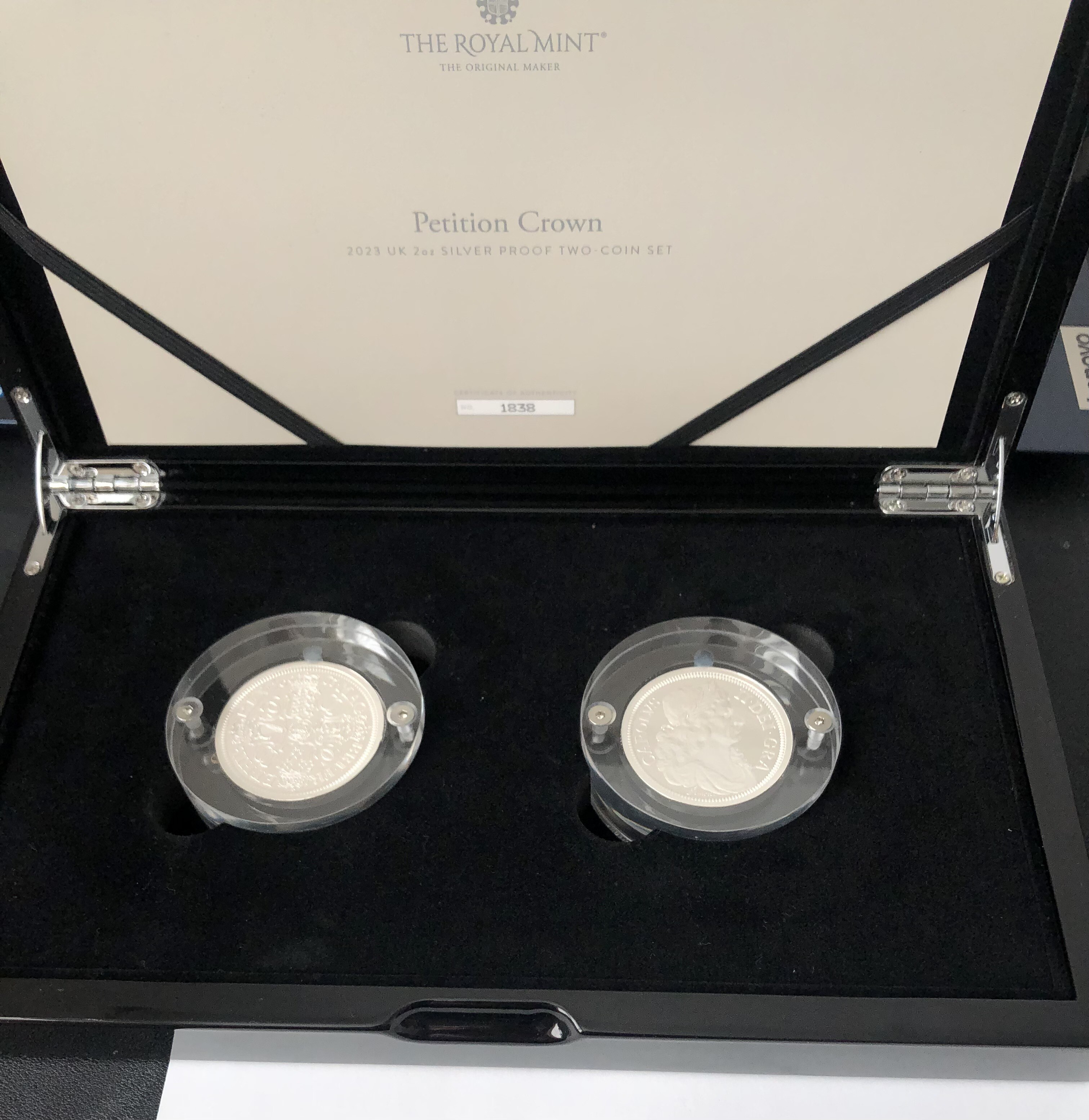 2023 Royal Mint Charles II Petition Crown 2 Coin Silver Proof 2oz Set ...