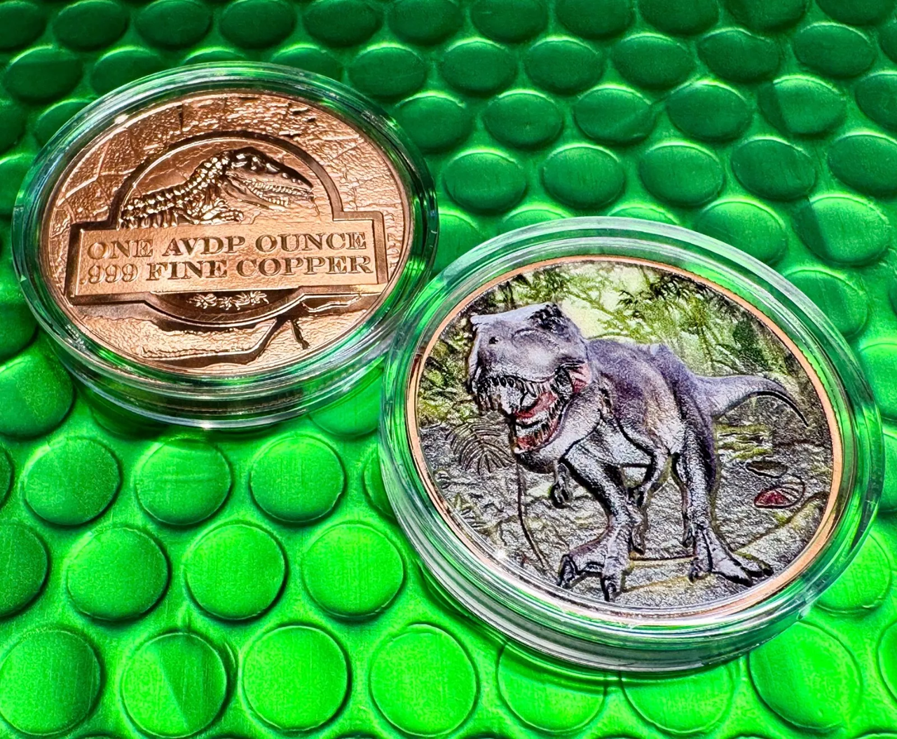 .999 Copper Rounds: T-Rex, Kennedy, Memento Mori Skull and Proof Police ...