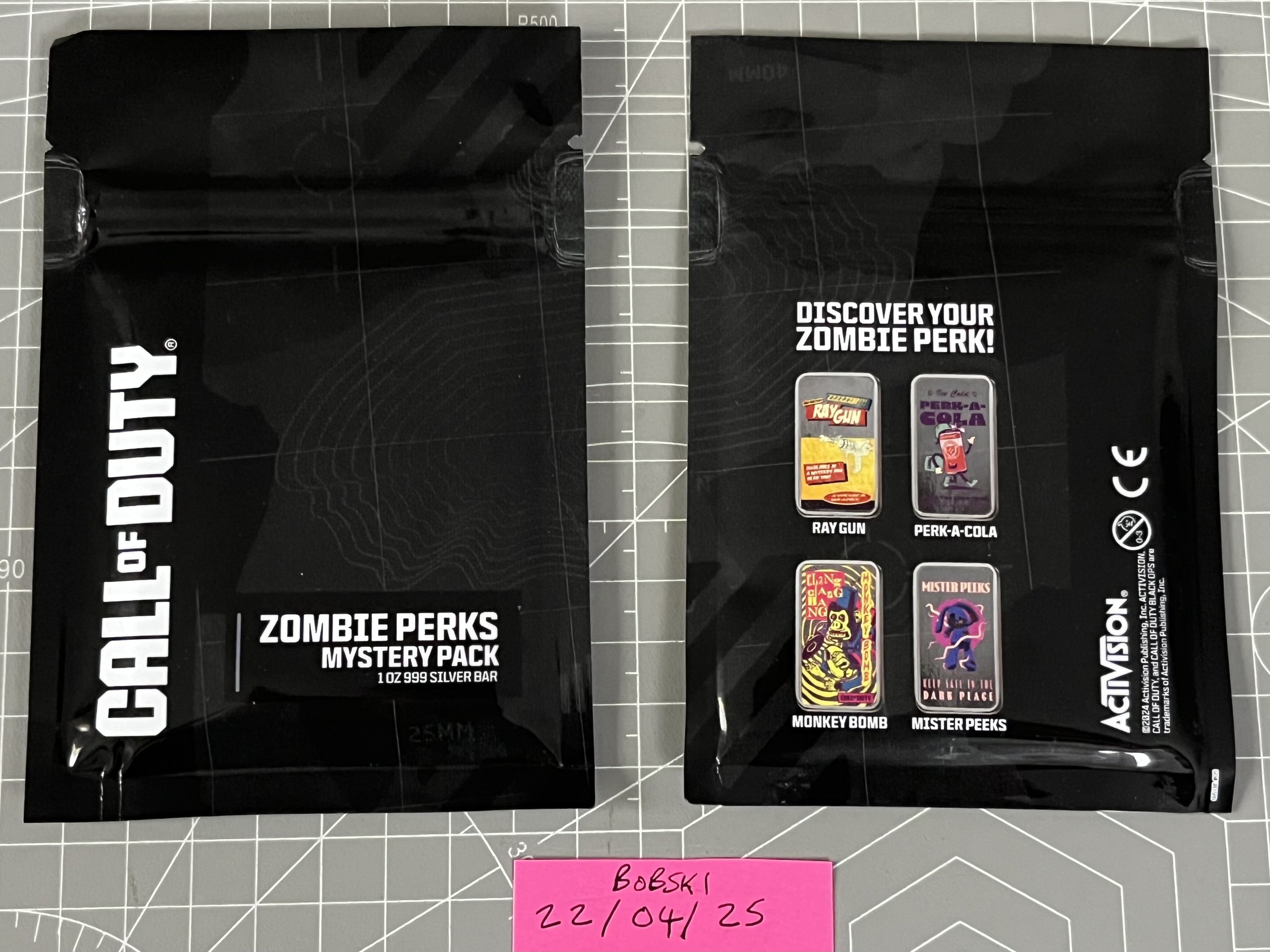 Call of Duty Zombie Perks 1oz Silver Bars - UK (Ungraded) - The Silver ...