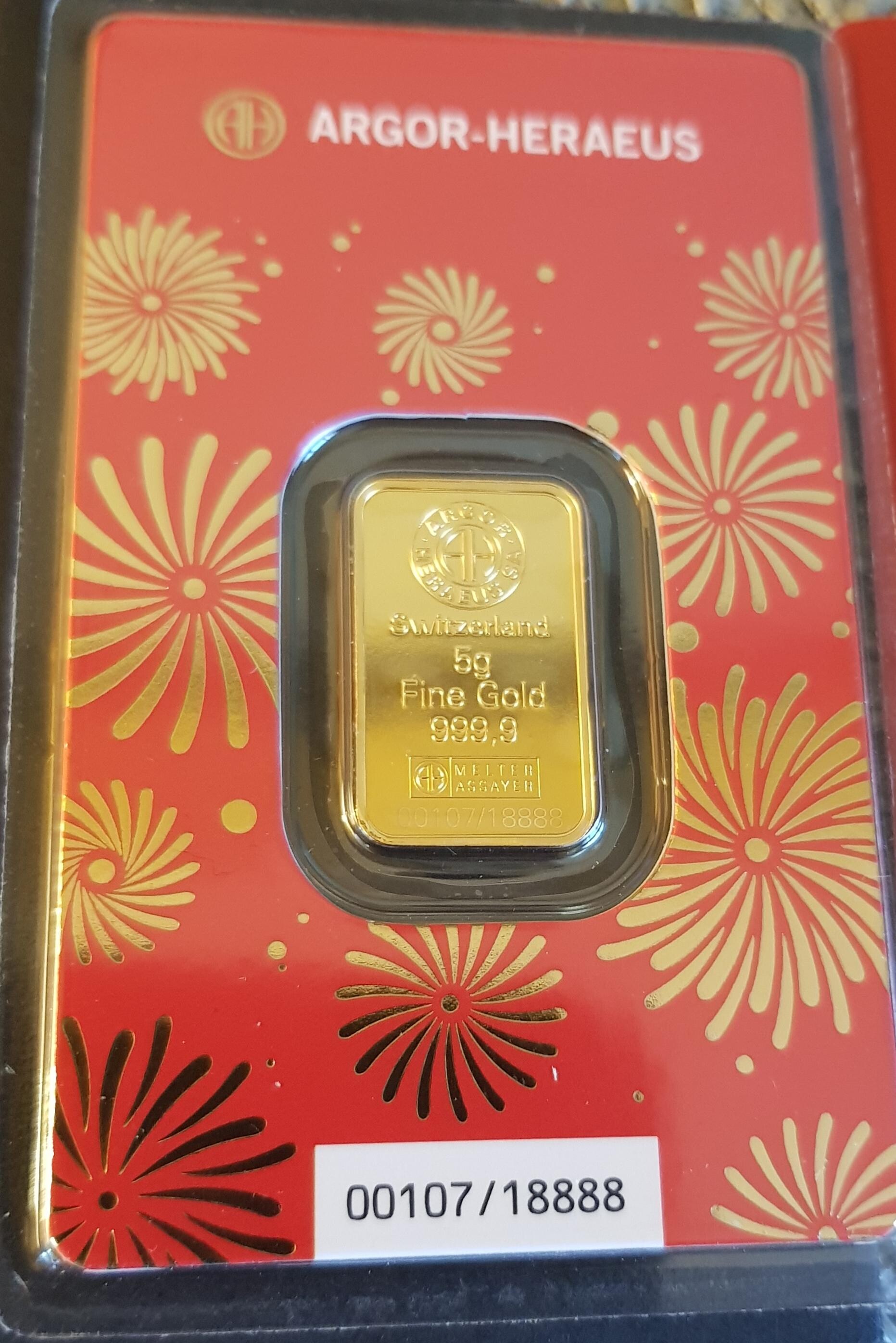 5g Gold 2025 Argor-Heraeus Snake plus 1oz Silver 2024 PAMP Dragon ...