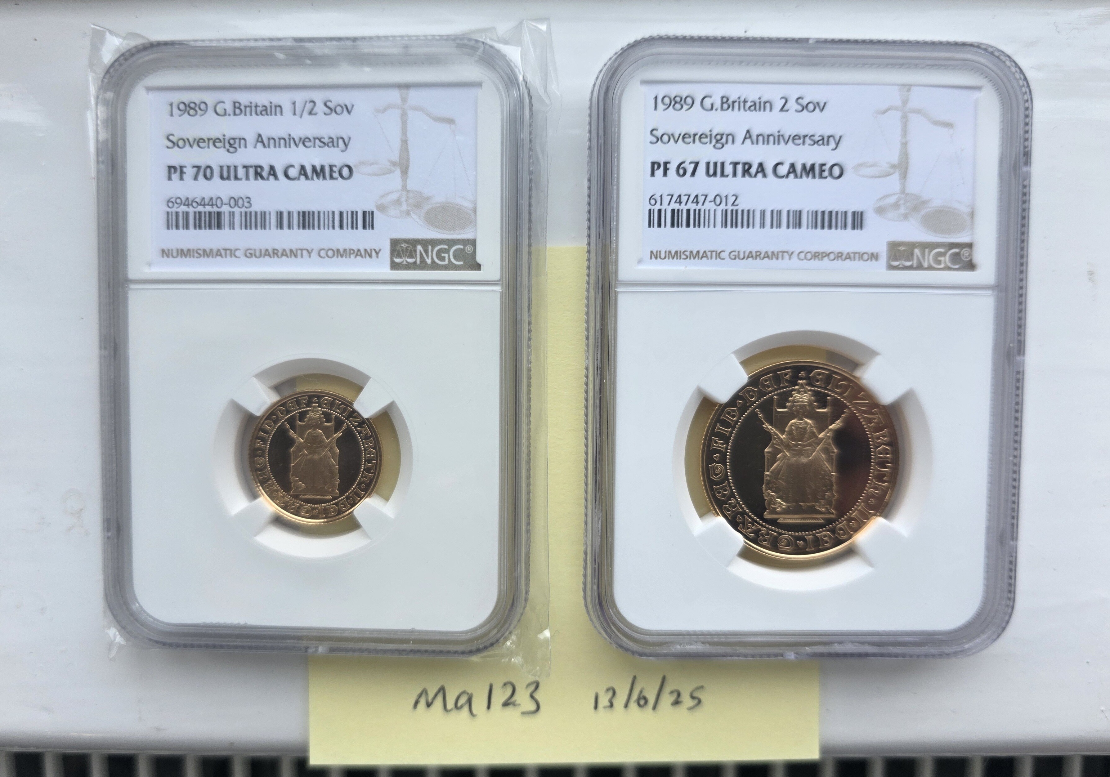 1989 Half and Double Sovereigns - UK (Graded only) - The Silver Forum