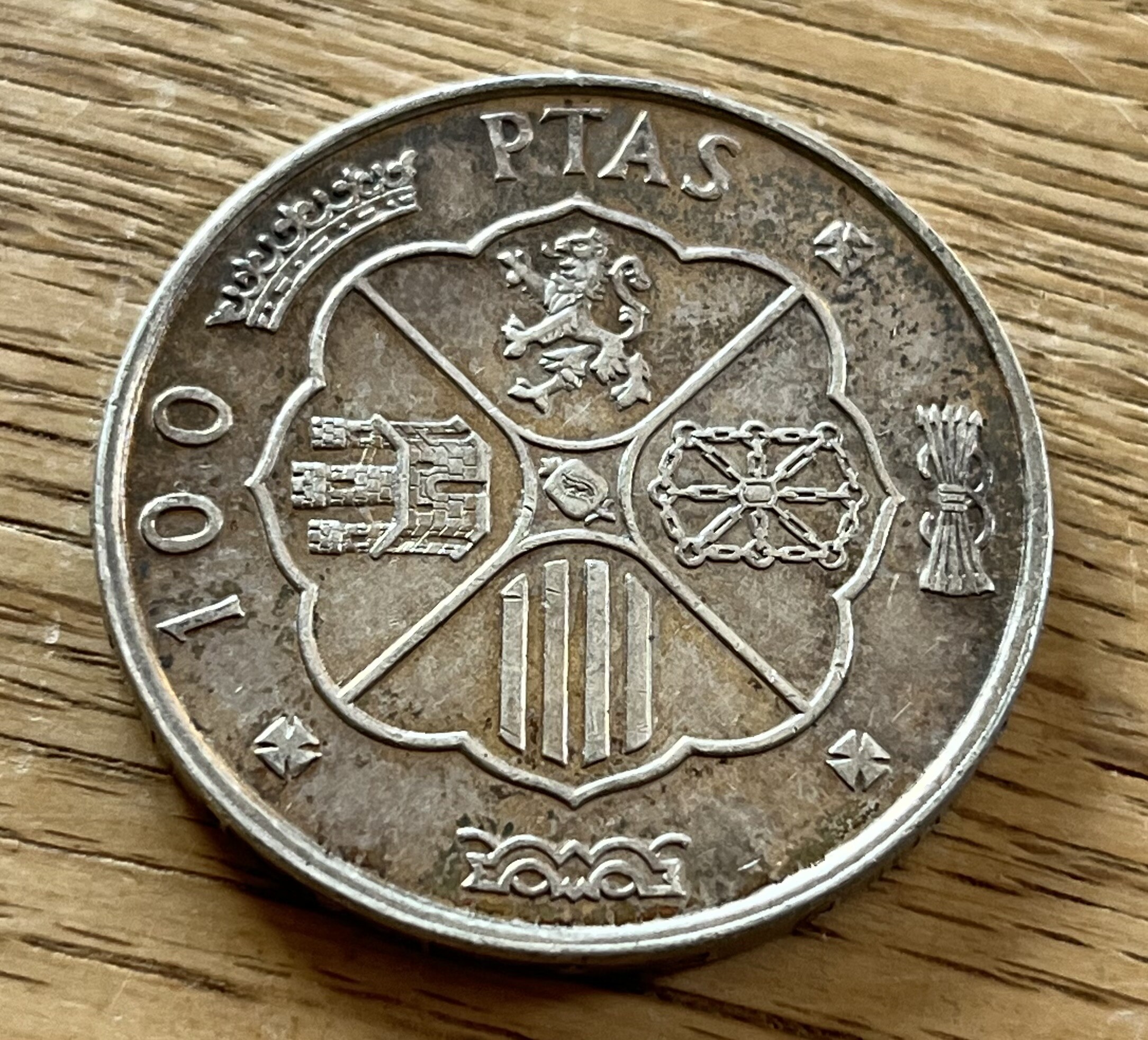 Spain 1966 100 Pesetas Silver - Below Spot - UK (Ungraded) - The Silver ...