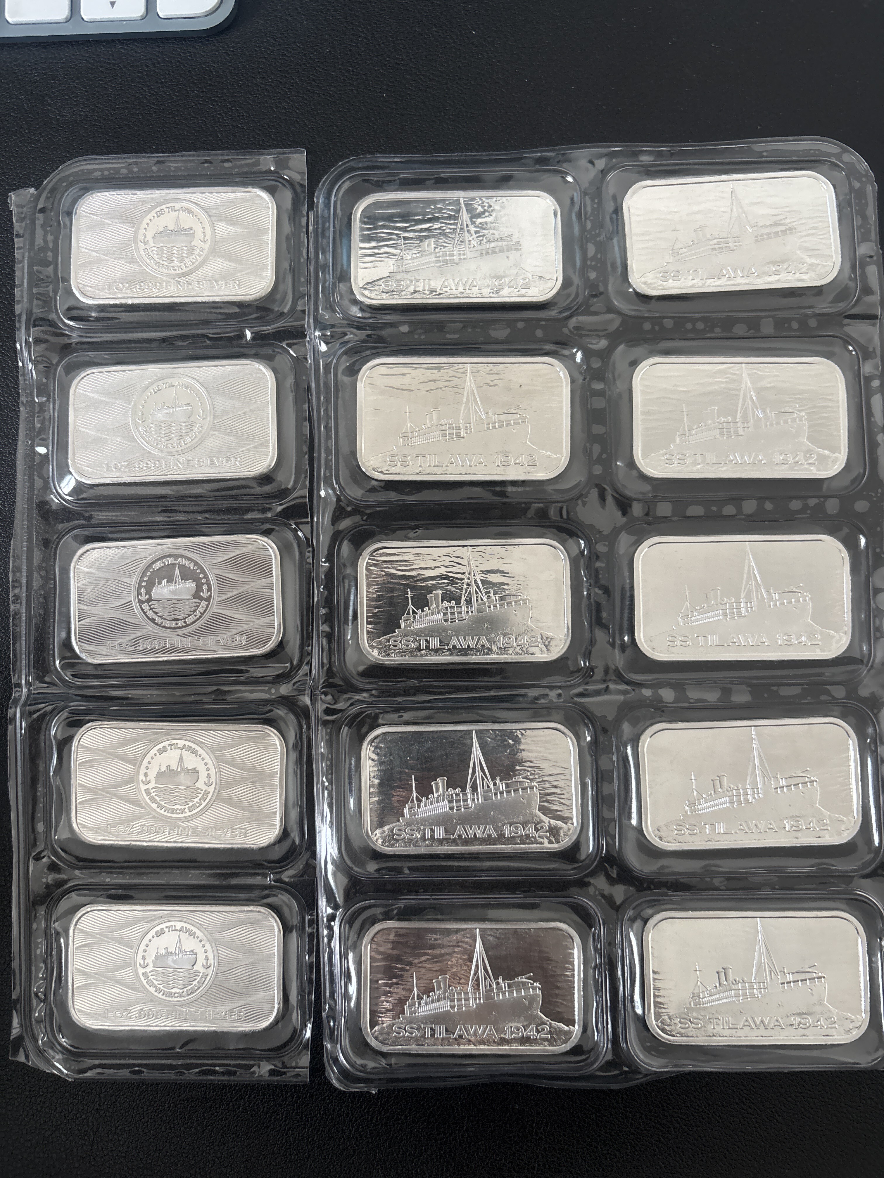 SS Tilawa 1942 Silver 1oz bars - UK (Ungraded) - The Silver Forum