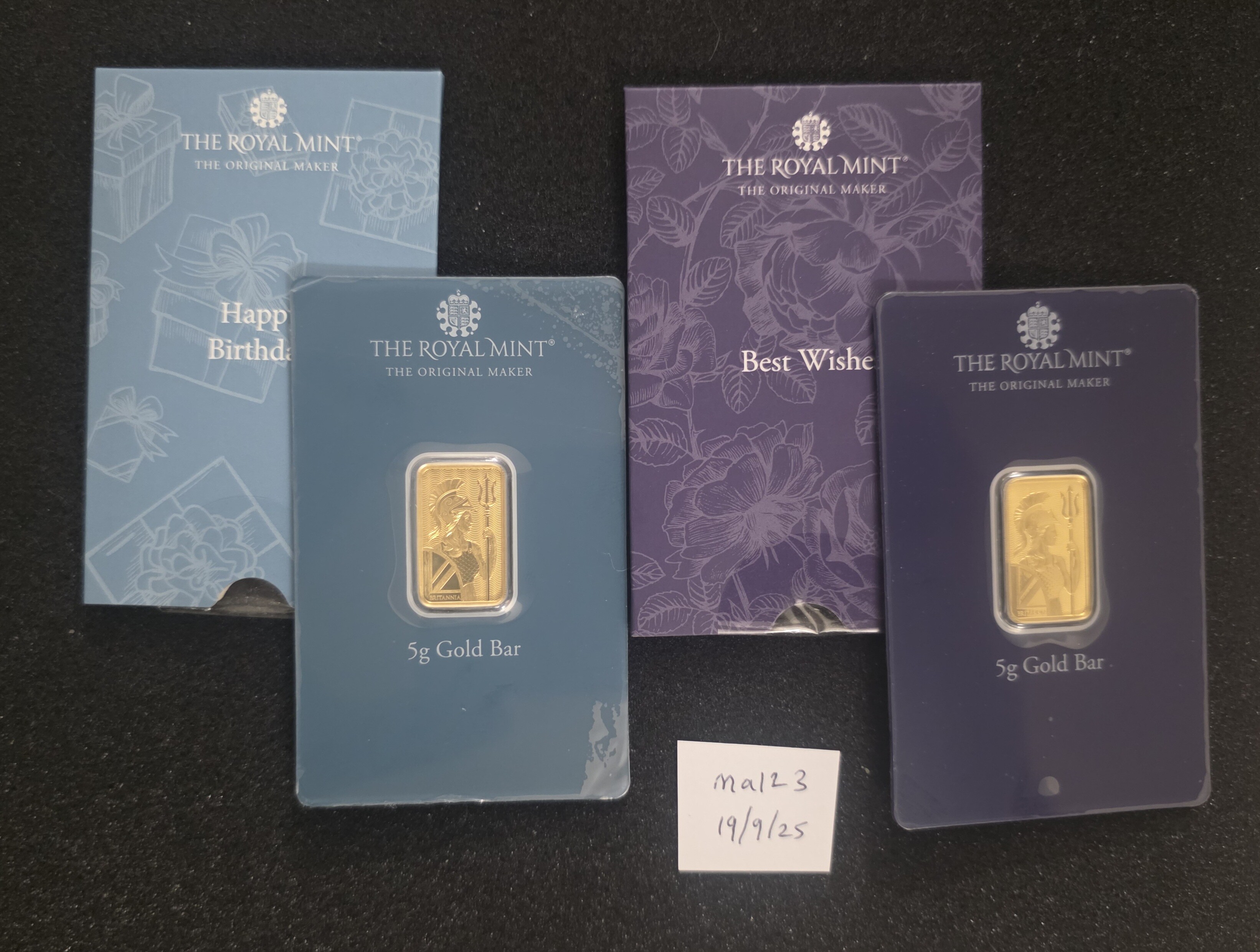 RM 5g Gold Bars (Happy Birthday, Best Wishes & Completer) - UK ...