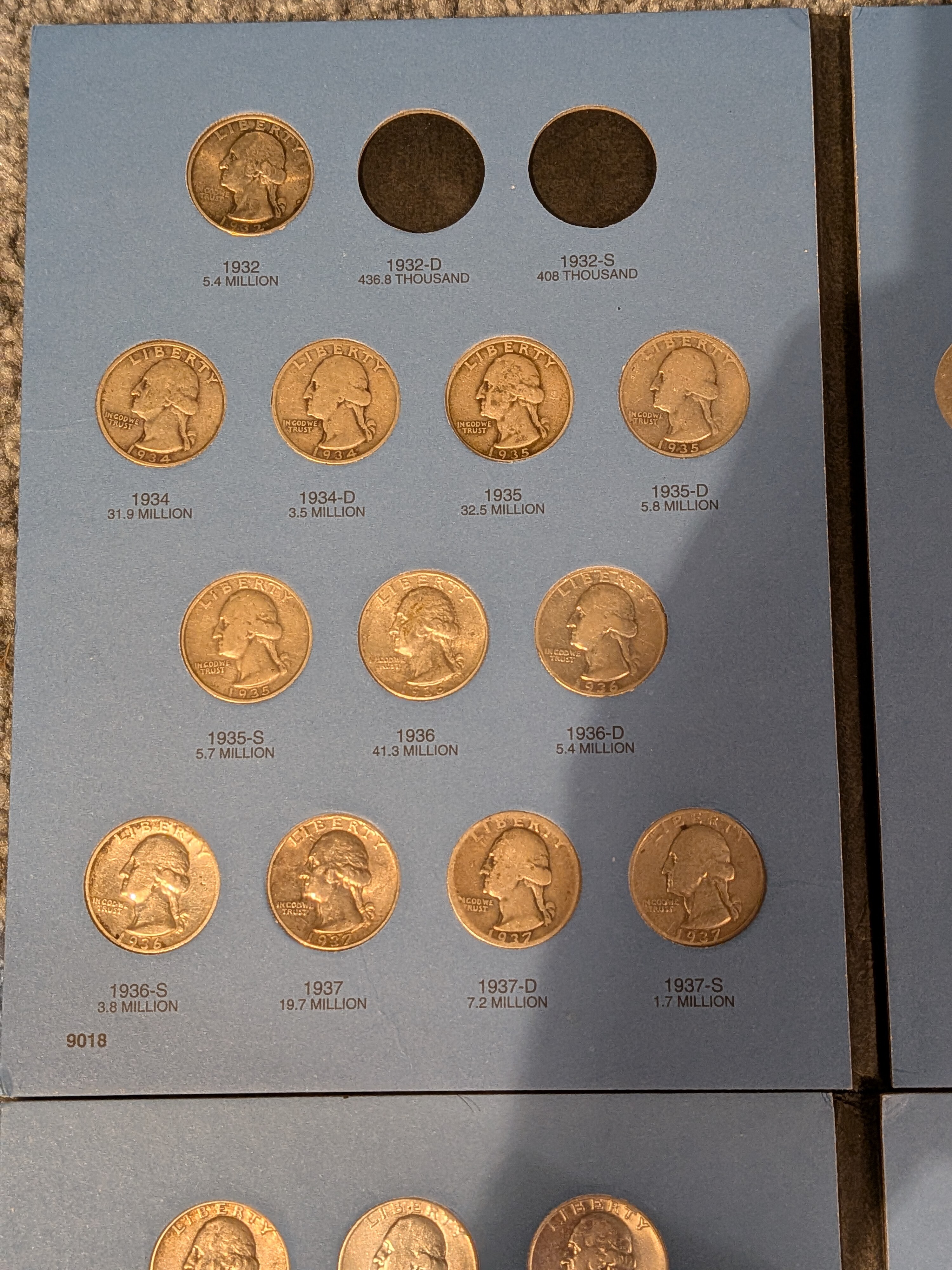 Washington Quarters 90 % Silver - Complete collection (including 1932 D ...