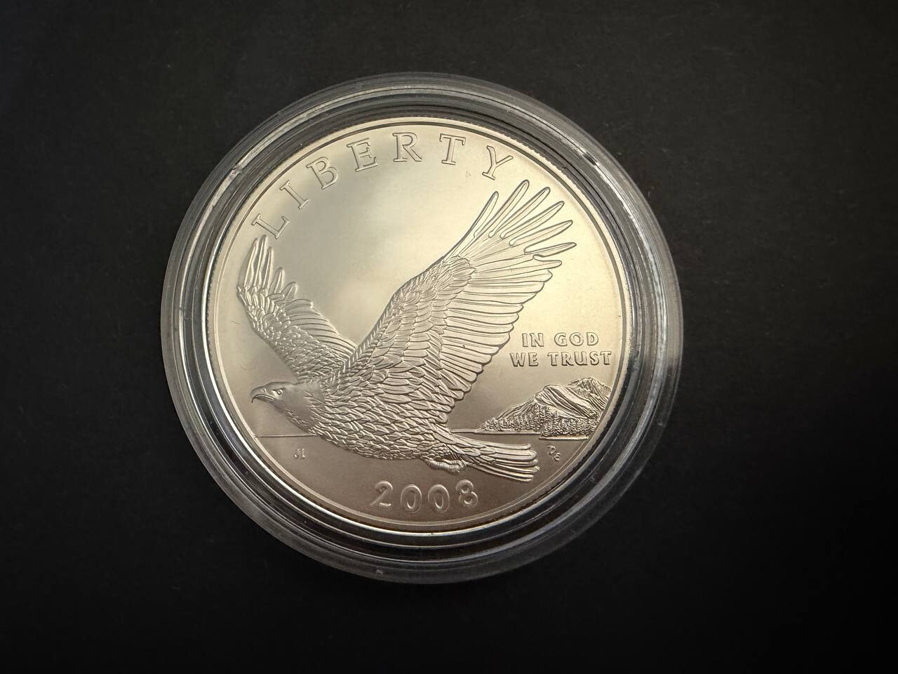 2008 Bald Eagle One Dollar Silver Commemorative Coin BU - UK (Ungraded ...